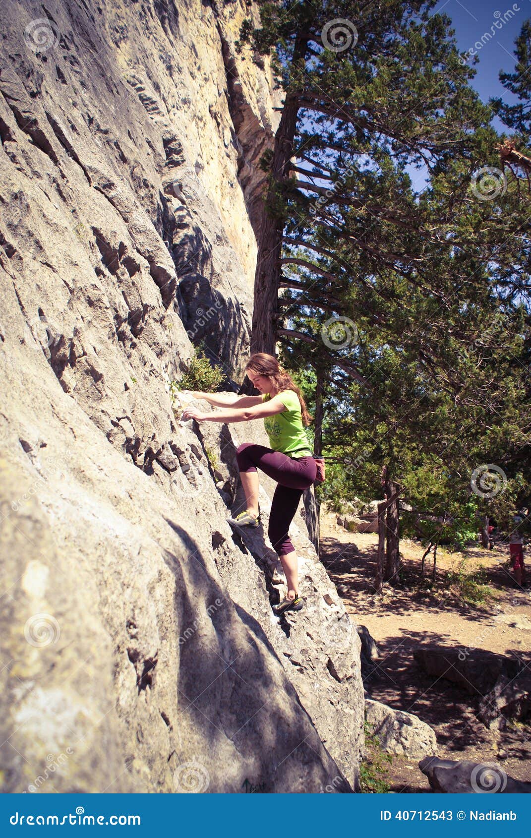 Extreme Climber on the Rock Stock Image - Image of rope, lifestyle ...