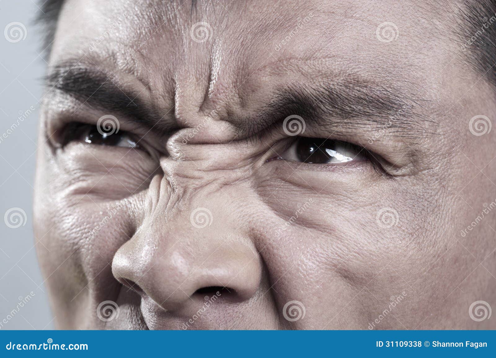 Extreme Close Up on Angry Mans Face Stock Photo - Image of human ...