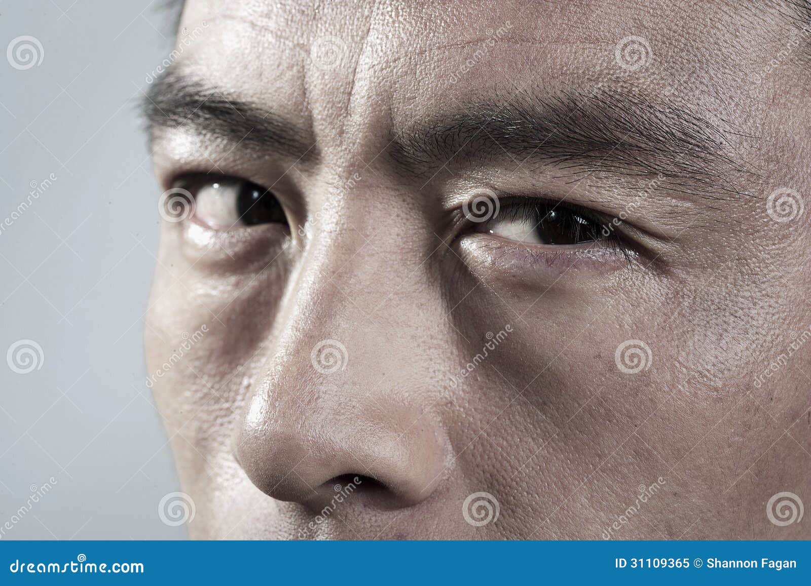 Extreme Close Up on Angry Mans Face Stock Image - Image of color ...