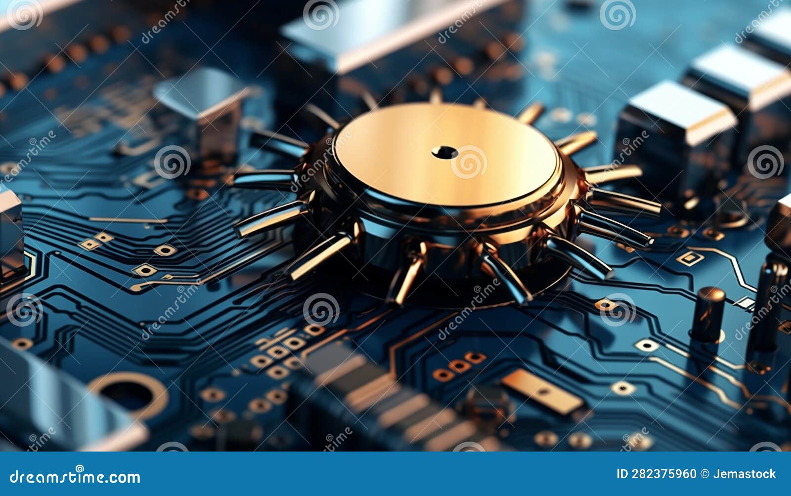 Extreme Close Up of Computer Chip Reveals Intricate Semiconductor ...