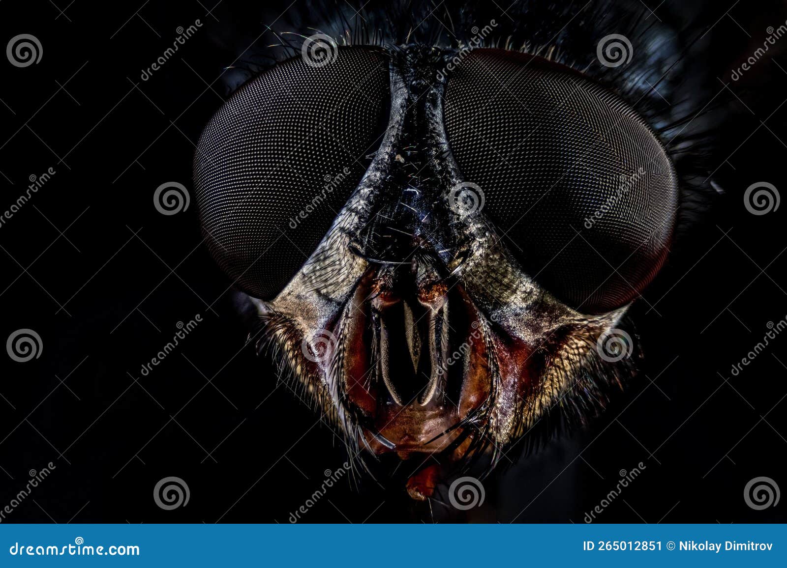 Extreme Close Up of Eye on a Fly Stock Image - Image of invertebrate ...