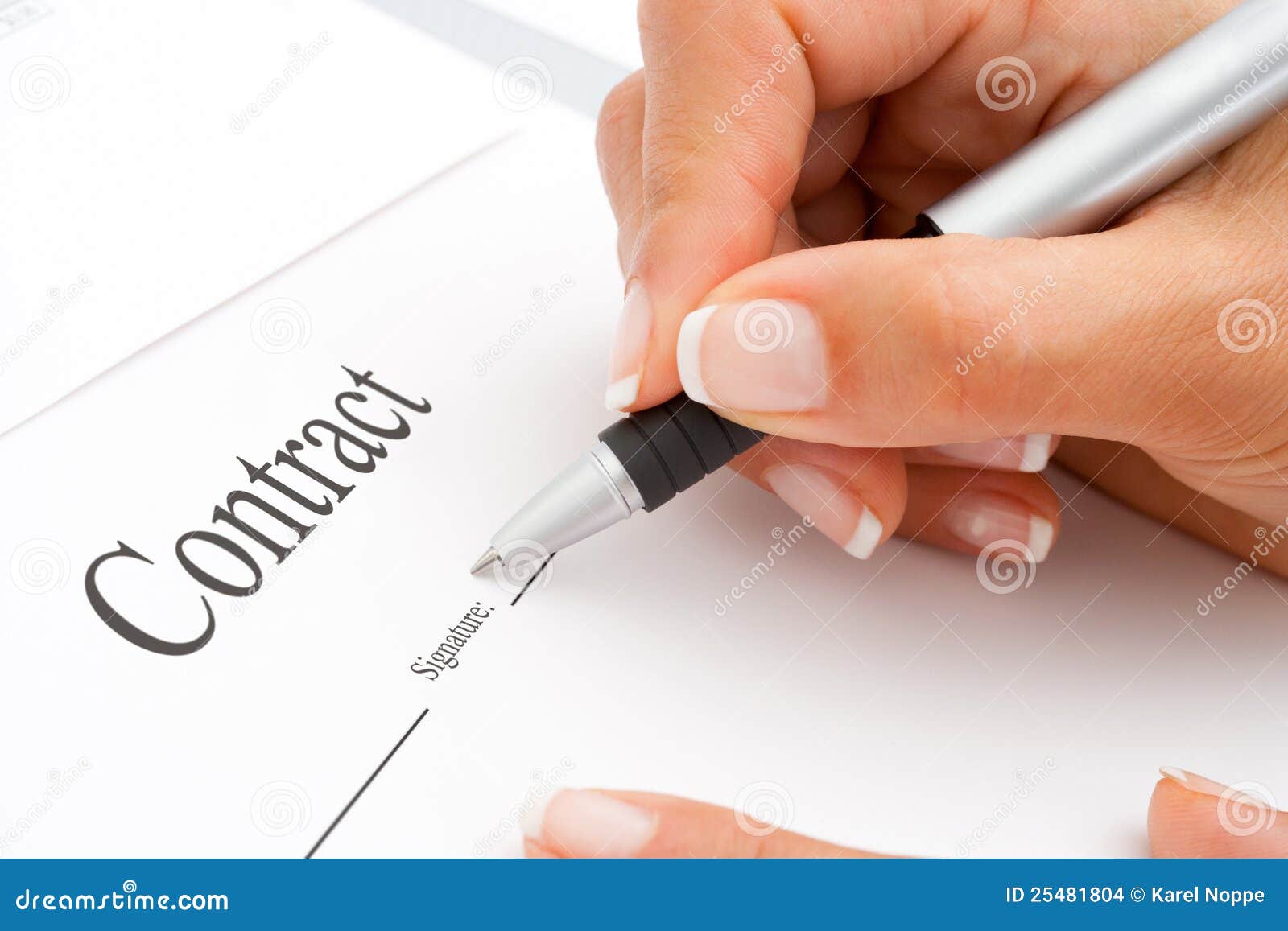 Extreme Close Up of Hand Signing. Stock Photo - Image of medical, lease ...