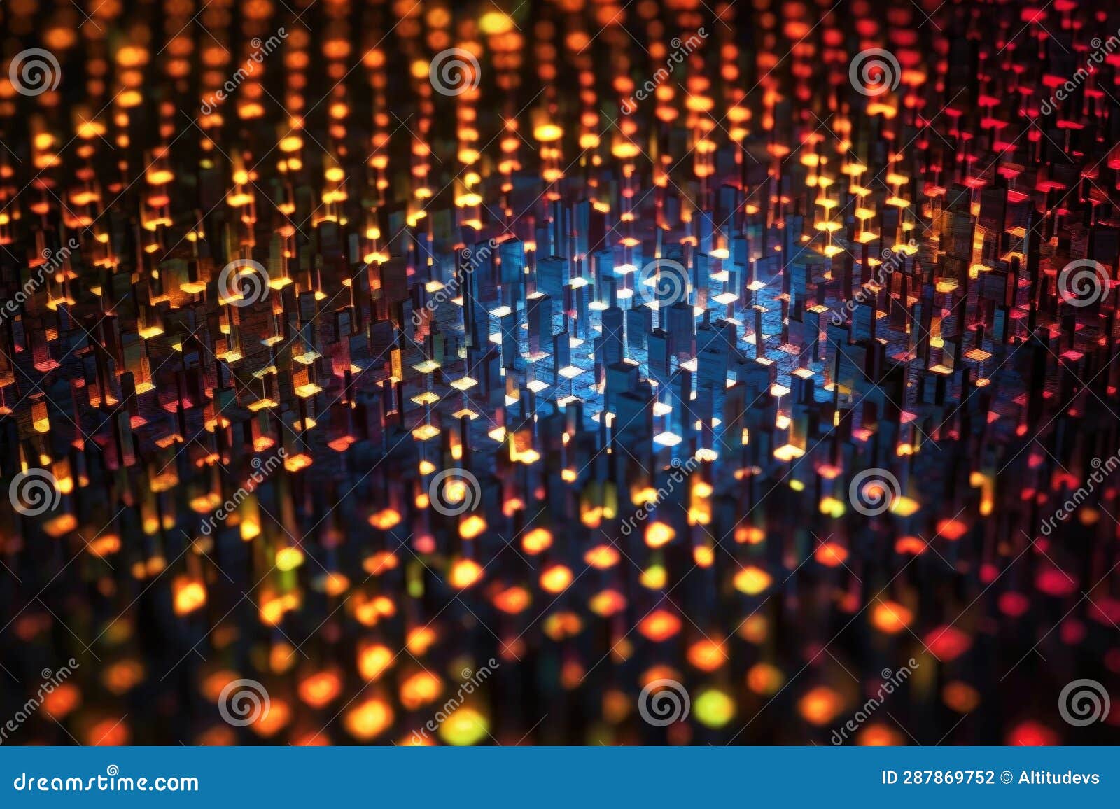 Extreme Close-up of Illuminated Led Screen Pixels Stock Photo - Image ...
