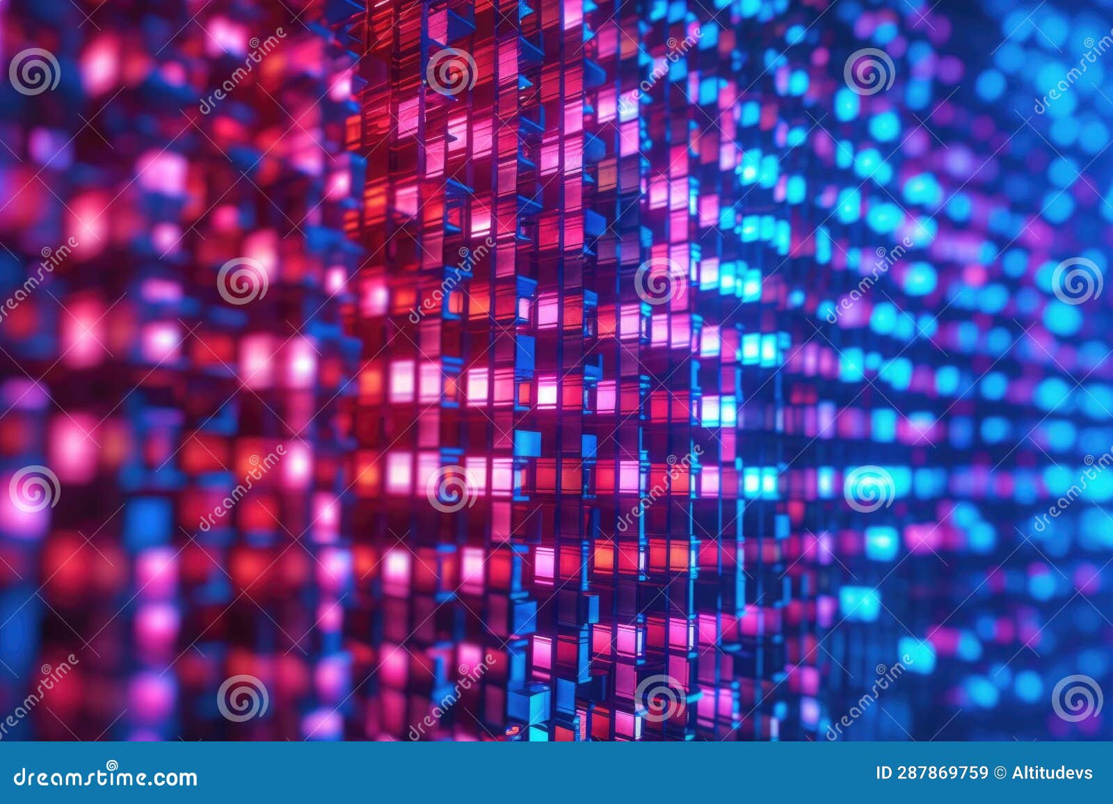 Extreme Close-up of Illuminated Led Screen Pixels Forming Vivid ...
