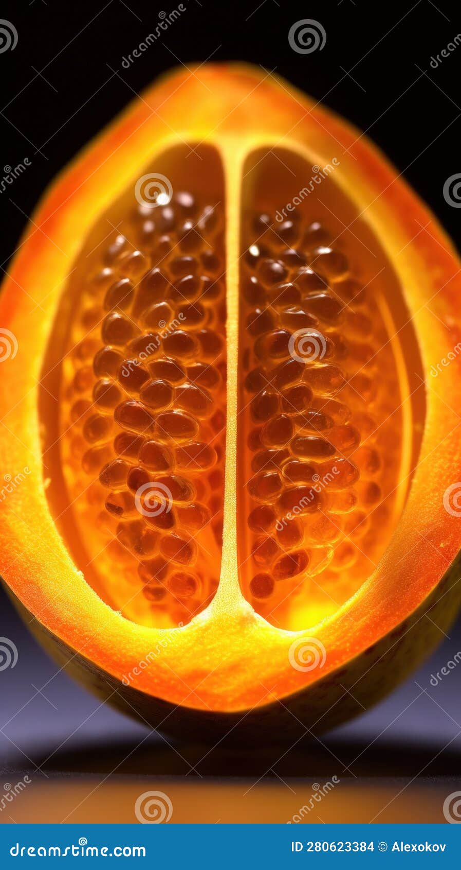 Extreme Close-Up Of Juicy And Translucent Hala Fruit Slice In ...