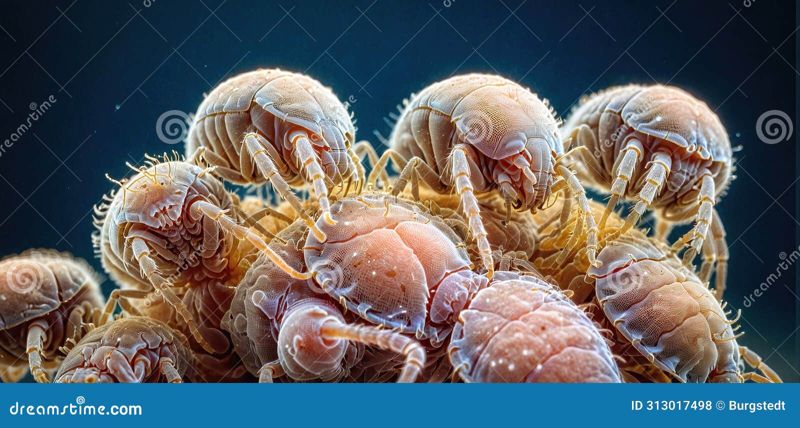 Extreme Close-up of a Mite Sitting on Organic Tissue and Dust - Ai ...