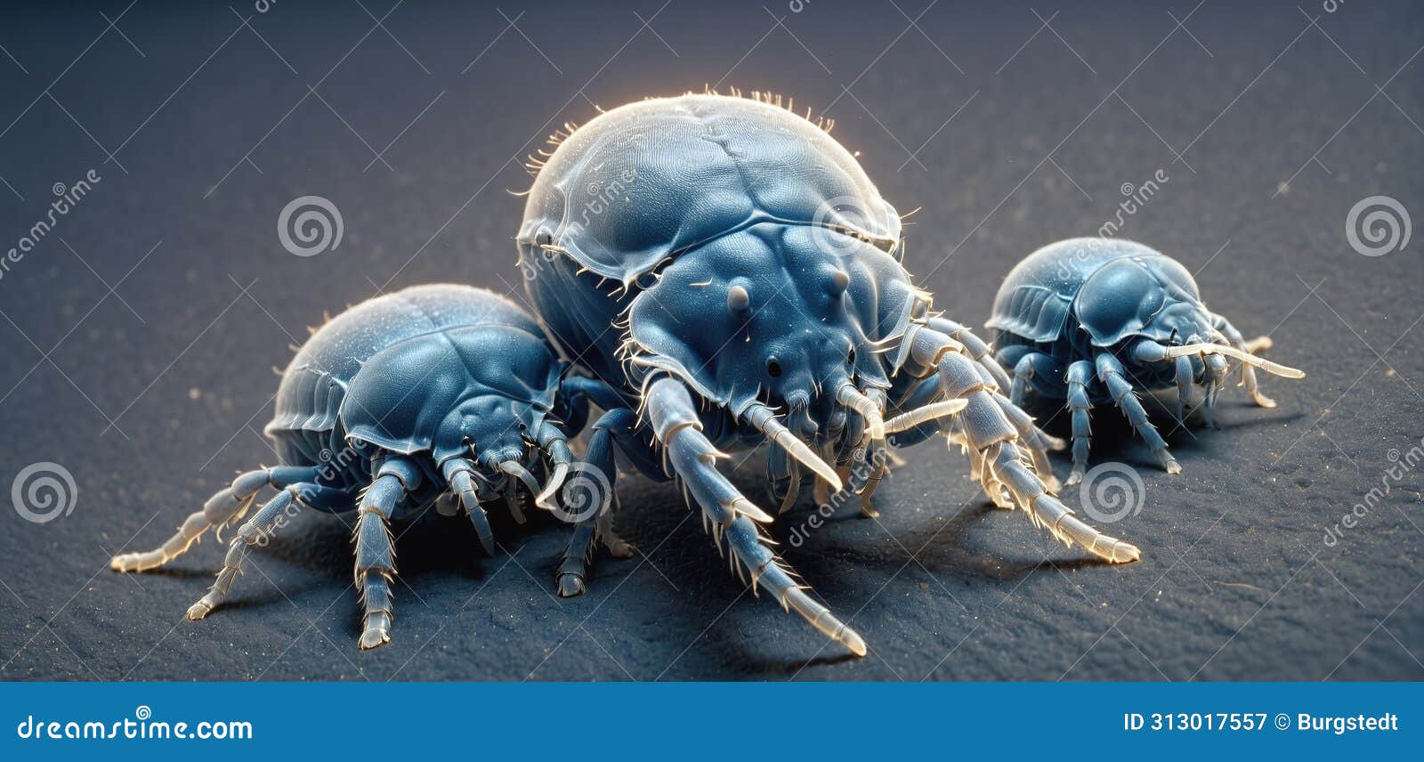 Extreme Close-up of a Mite Sitting on Organic Tissue and Dust - Ai ...