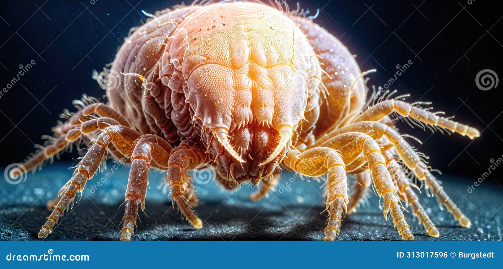 Extreme Close-up of a Mite Sitting on Organic Tissue and Dust - Ai ...
