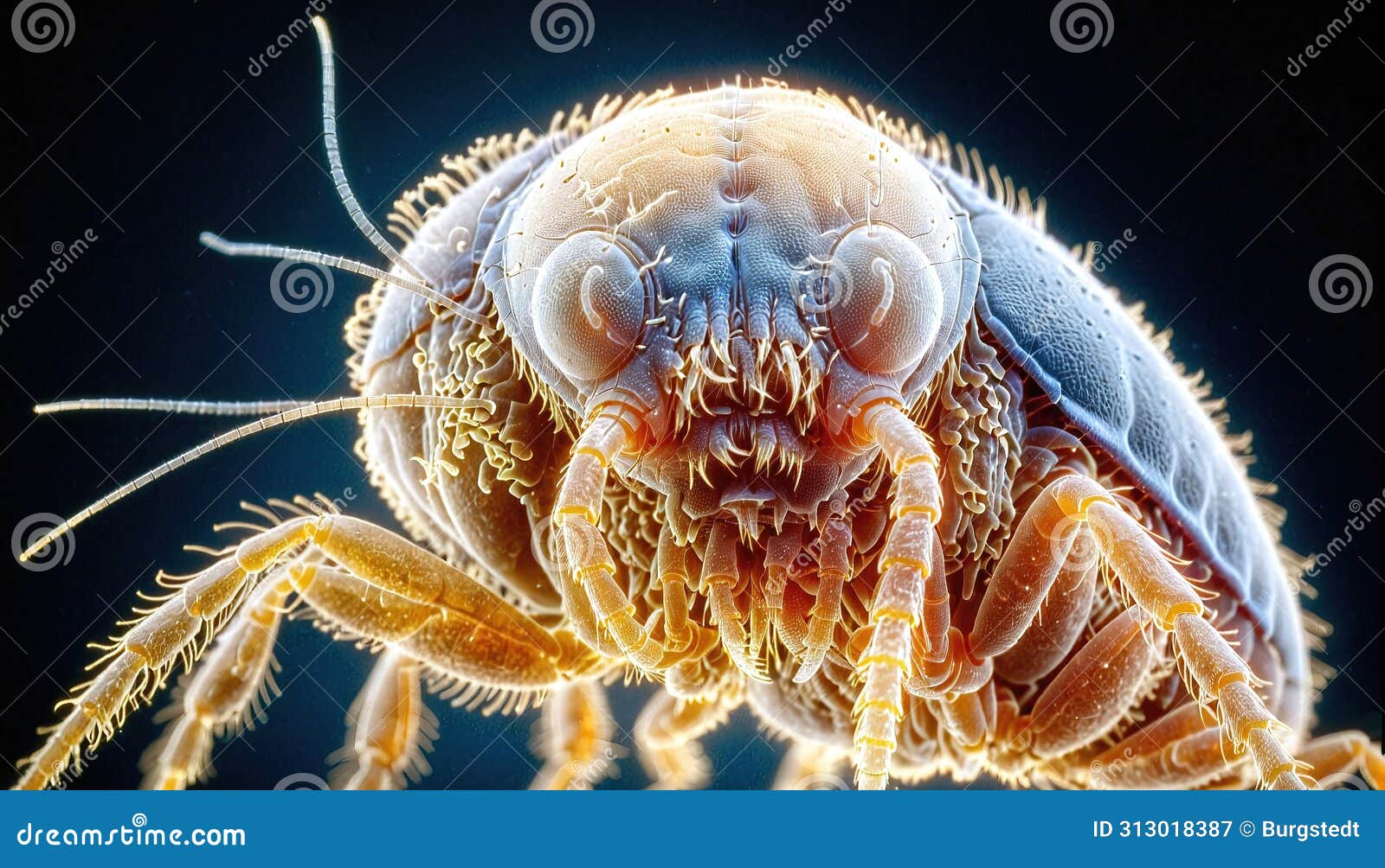 Extreme Close-up of a Mite Sitting on Organic Tissue and Dust - Ai ...