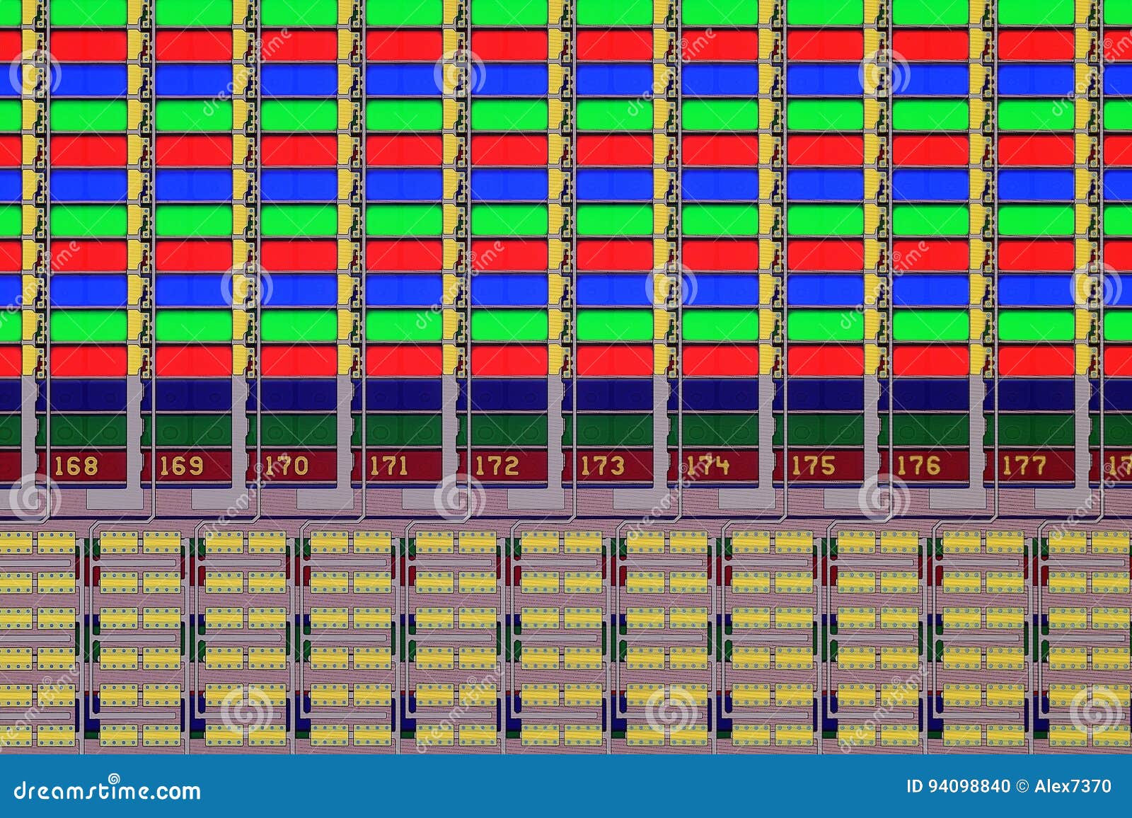 Extreme Close Up of a Mobile LCD Screen Stock Photo - Image of emitting ...