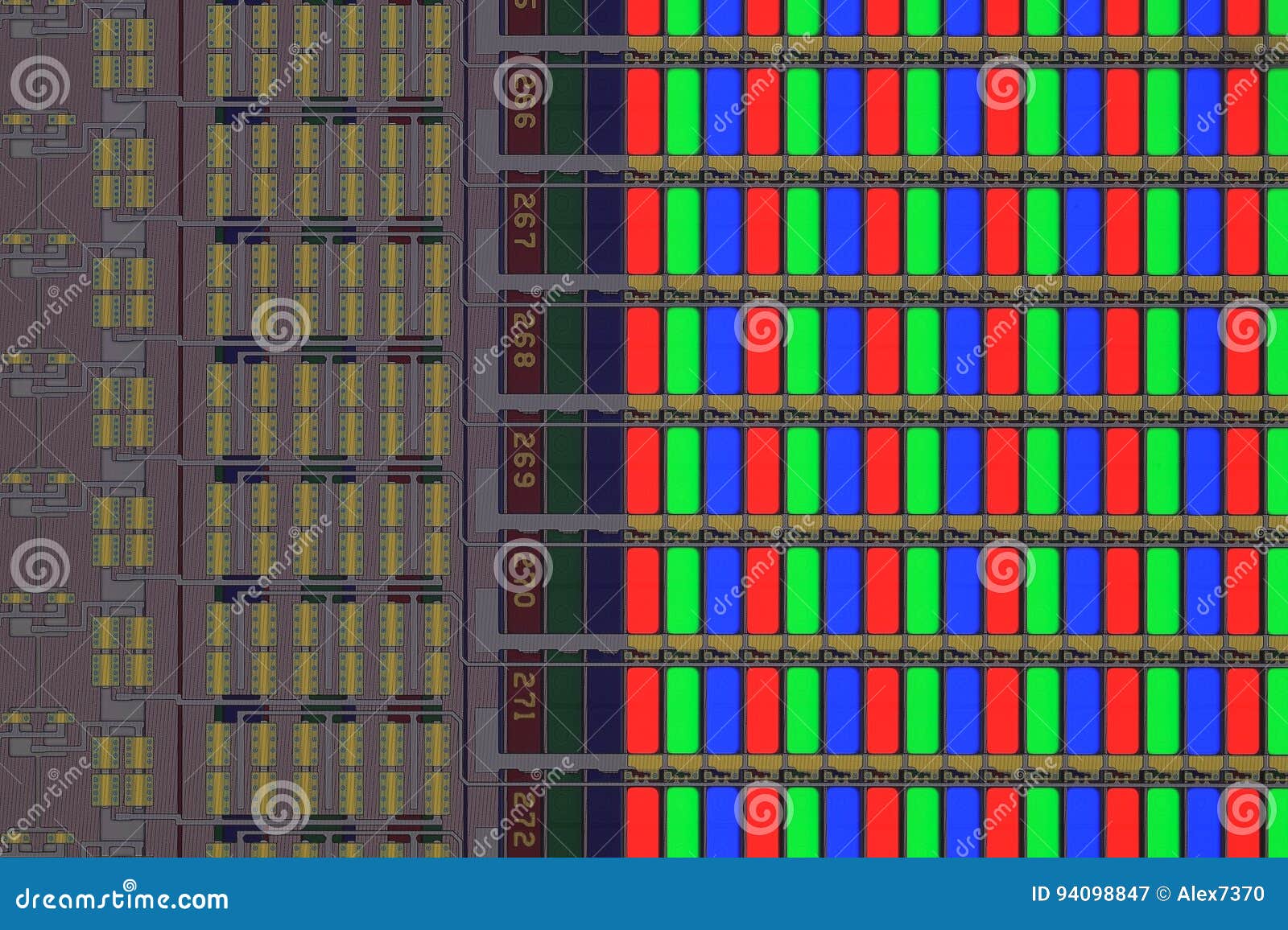 Extreme Close Up of a Mobile LCD Screen Stock Image - Image of ...