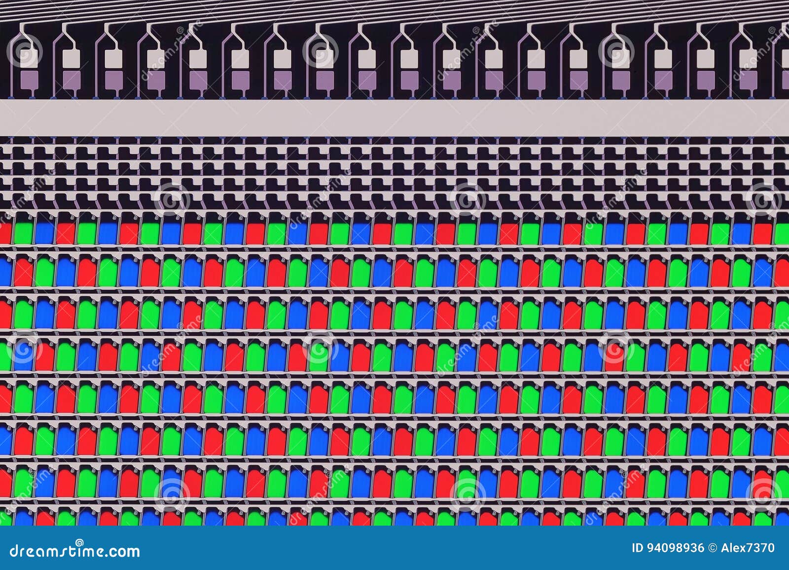 Extreme Close Up of a Mobile LCD Screen Stock Photo - Image of pixel ...