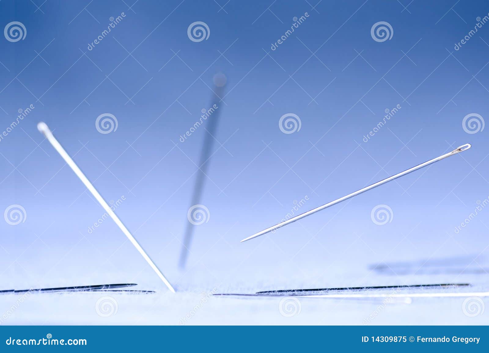 Extreme Close-up of Needles Falling on Fabric Stock Image - Image of ...