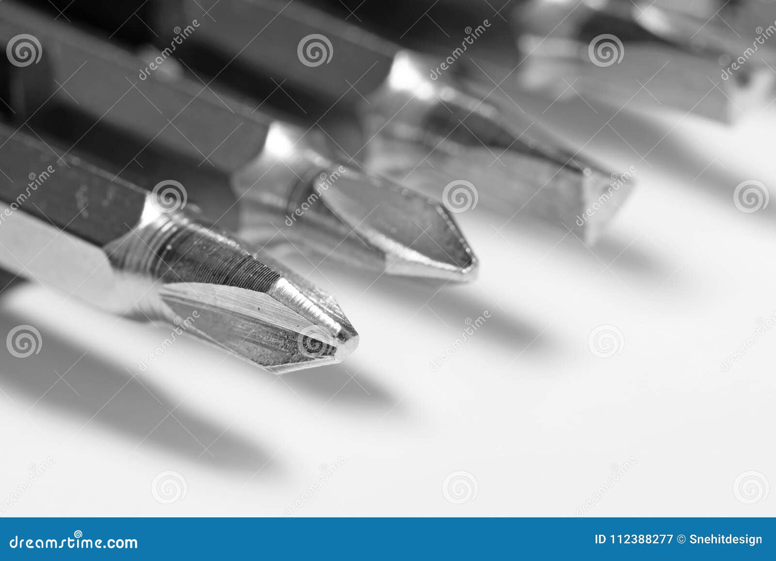 Close Up Shot of Small Tool Bits Stock Image - Image of shiny, philip ...