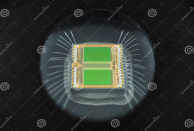 Extreme Close Up of Silicon Memory Chip Stock Photo - Image of ...