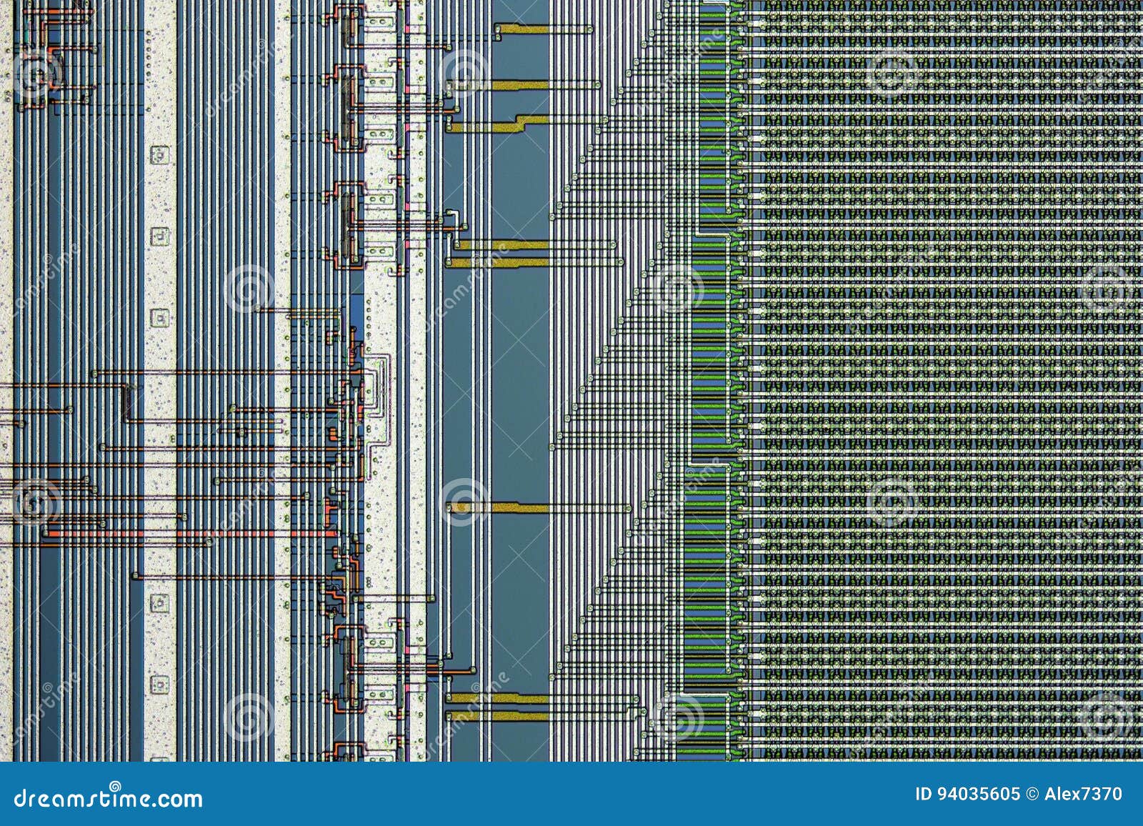 Extreme Close Up of Silicon Memory Chip Stock Image - Image of silicon ...