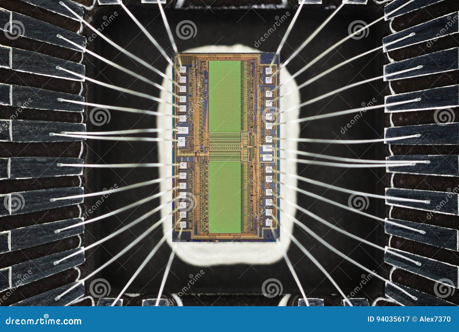 Extreme Close Up of Silicon Memory Chip Stock Image - Image of ...