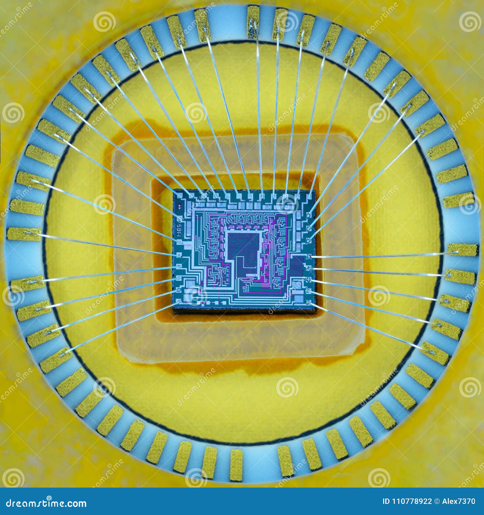 Extreme Close Up of Silicon Micro Chip Stock Photo - Image of micro ...