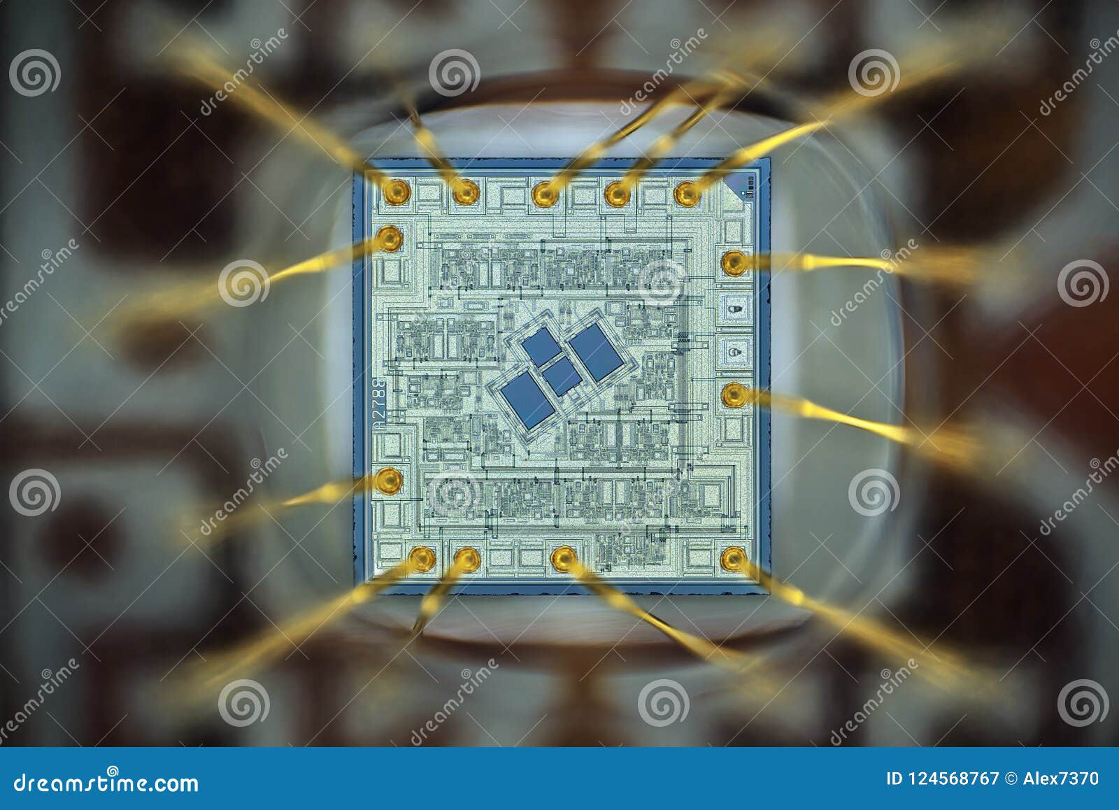 Extreme Close Up of Silicon Micro Chip Stock Image - Image of equipment ...