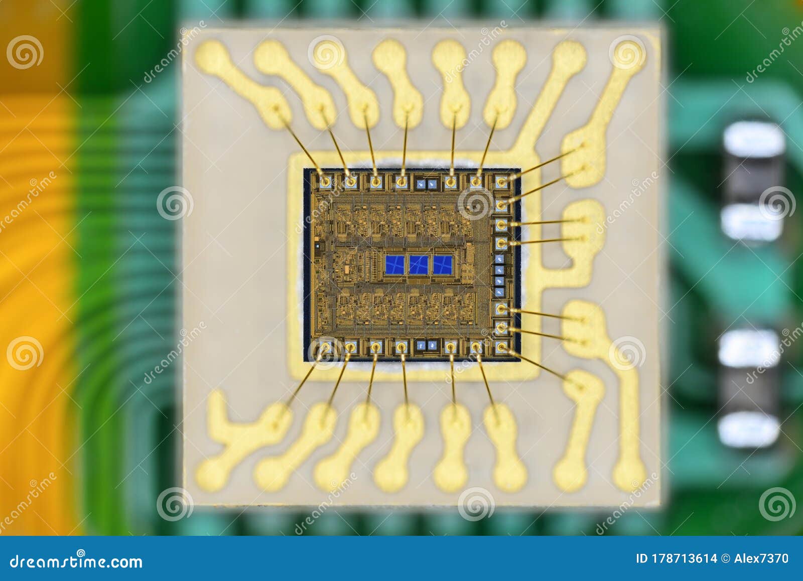Extreme Close Up of Silicon Micro Chip Stock Photo - Image of ...