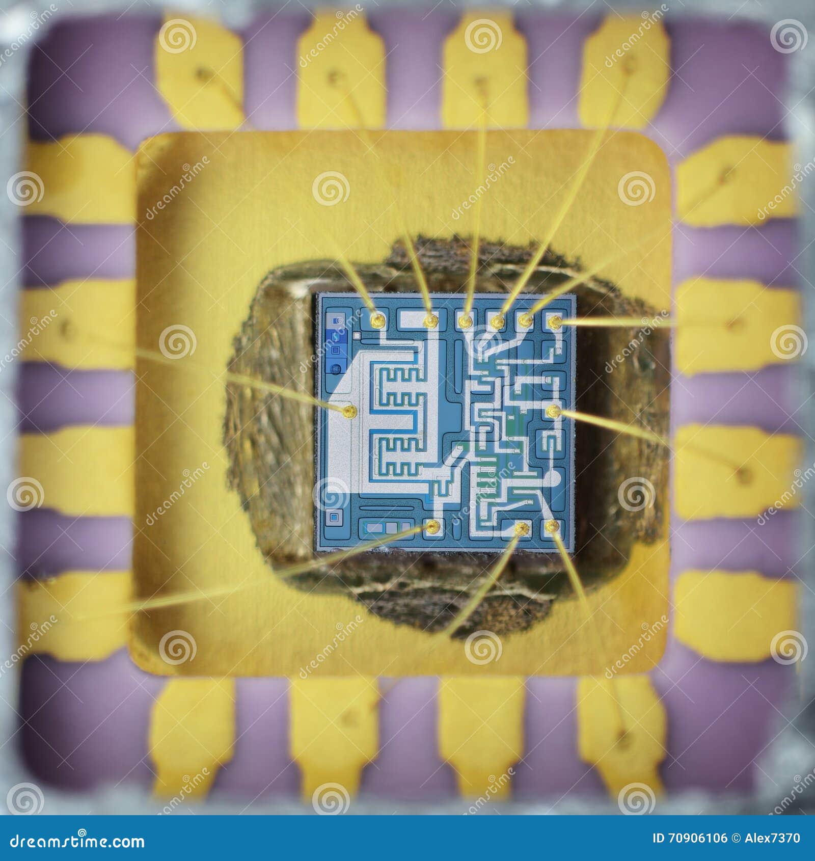 Extreme Close Up of Silicon Micro Chip Stock Photo - Image of closeup ...