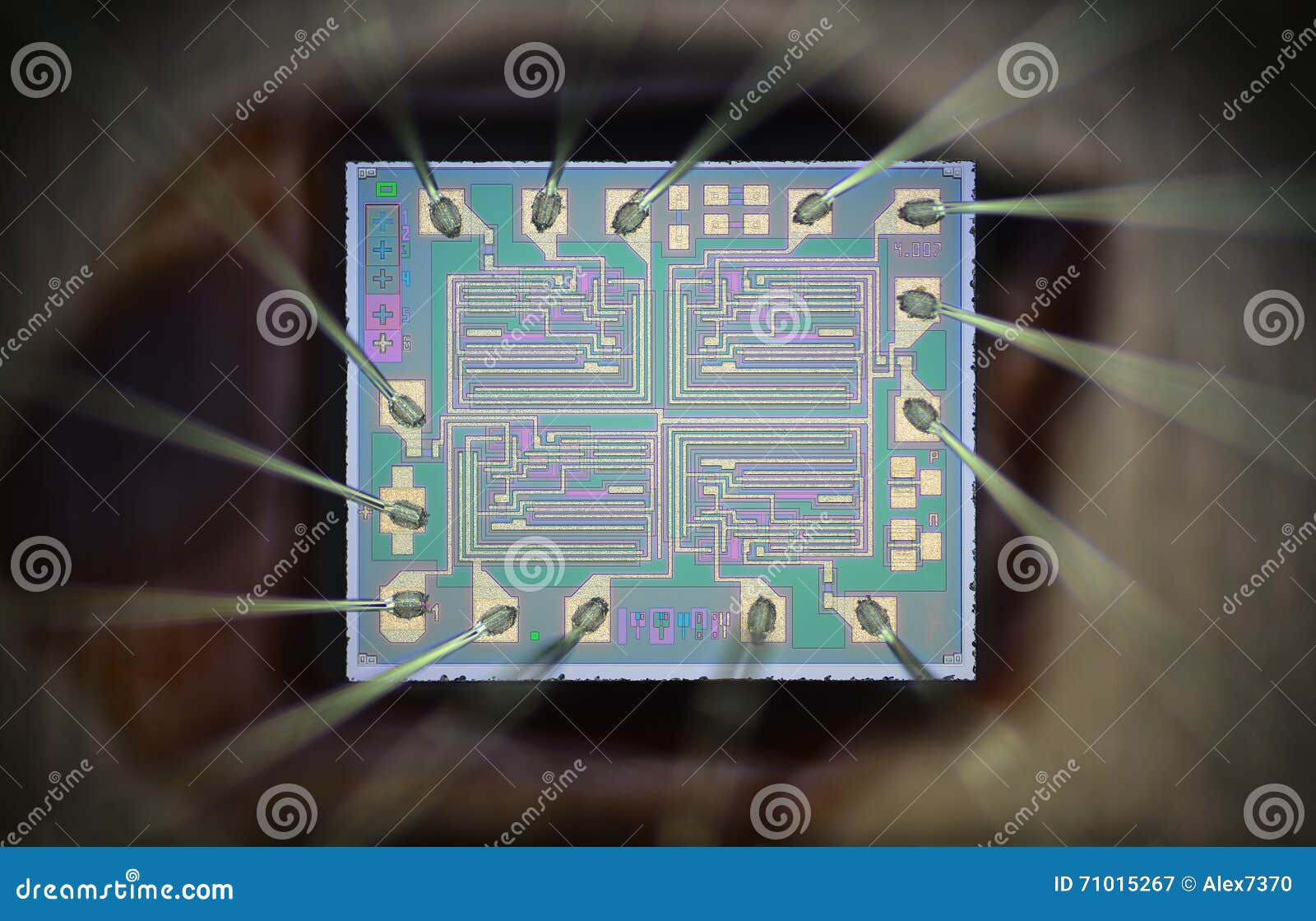 Extreme Close Up of Silicon Micro Chip Stock Image - Image of ...