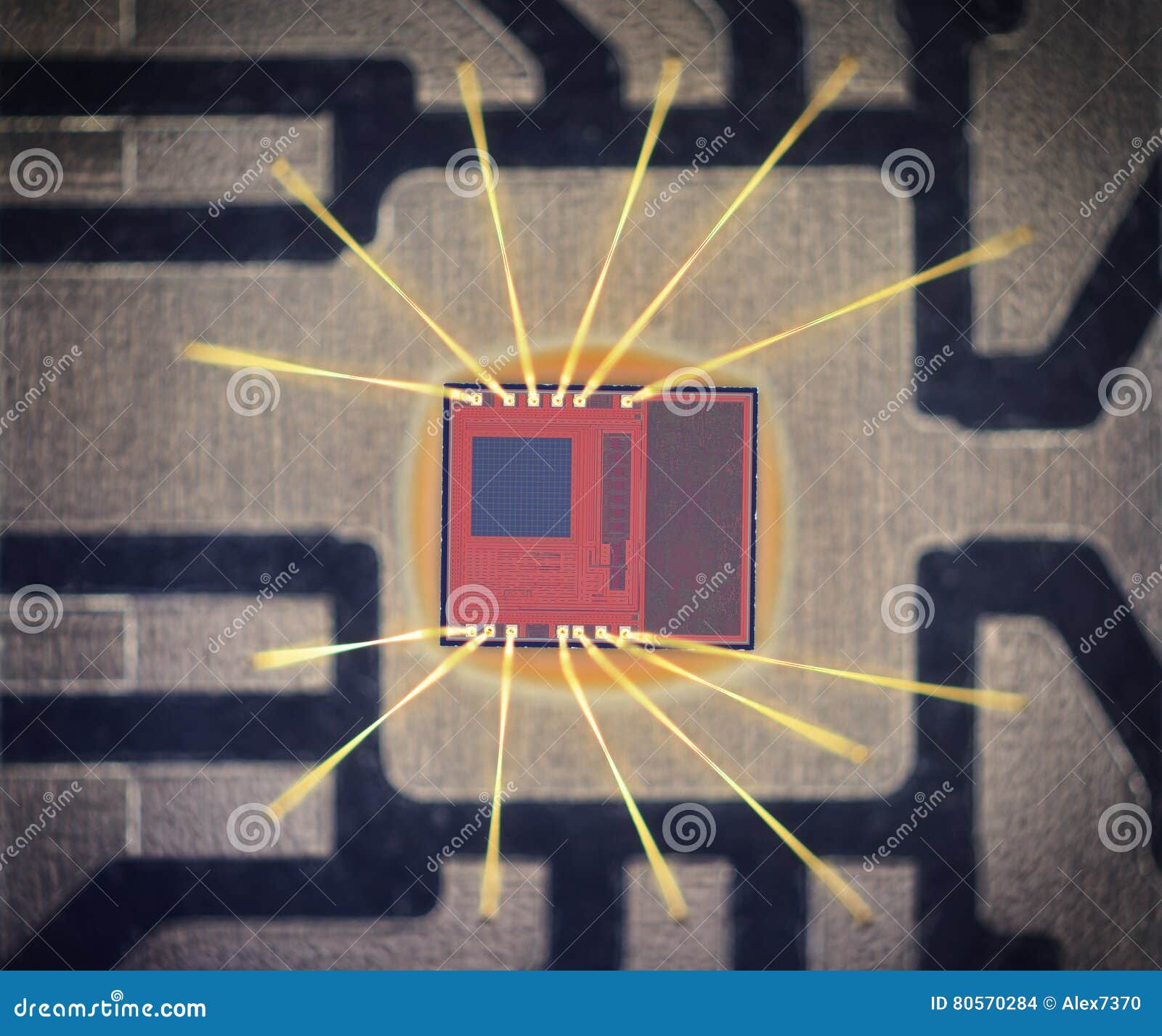 Extreme Close Up of Silicon Micro Chip Stock Photo - Image of ...