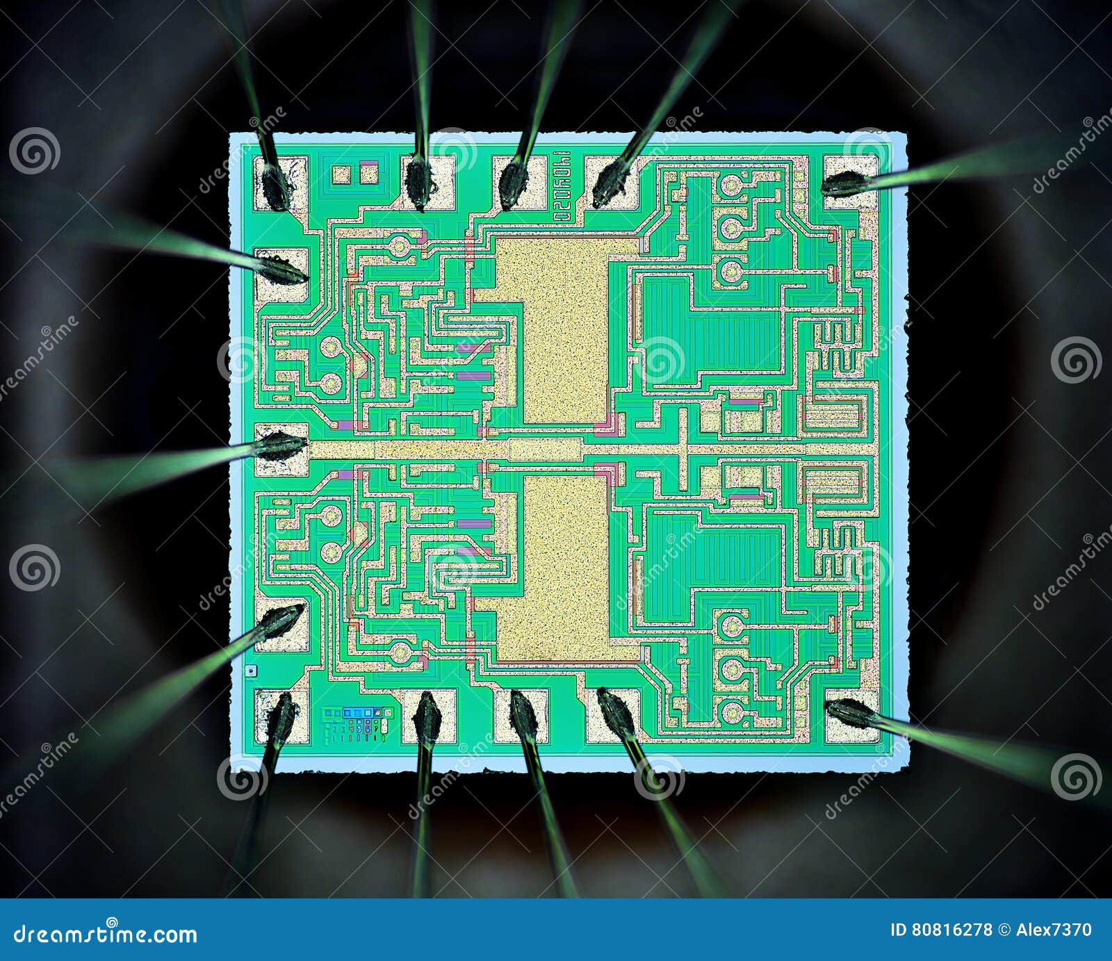 Extreme Close Up of Silicon Micro Chip Stock Photo - Image of ...