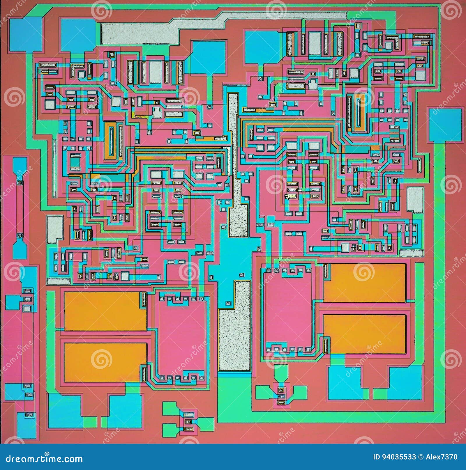 Extreme Close Up of Silicon Micro Chip Stock Image - Image of ...