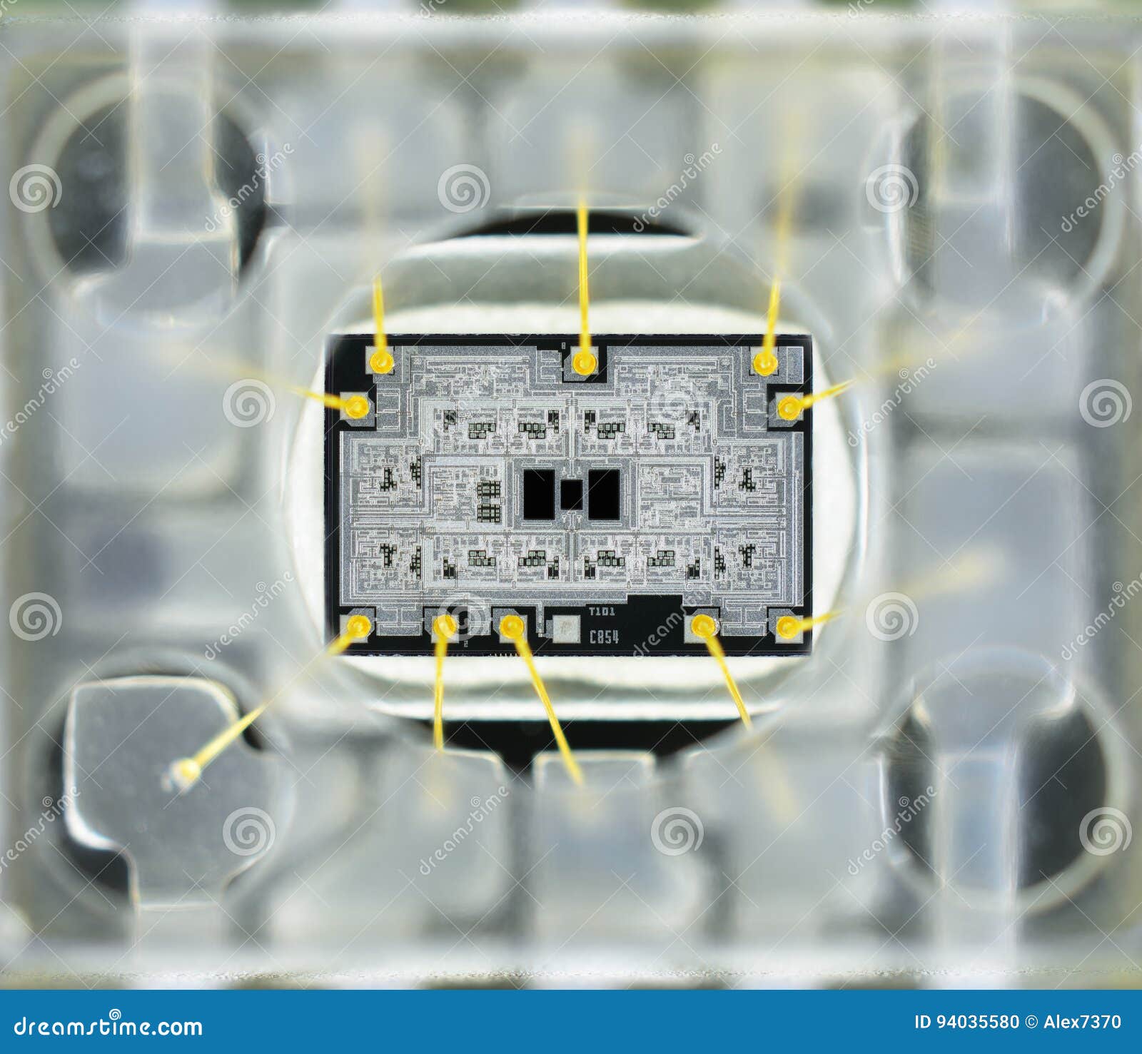 Extreme Close Up of Silicon Micro Chip Stock Photo - Image of macro ...