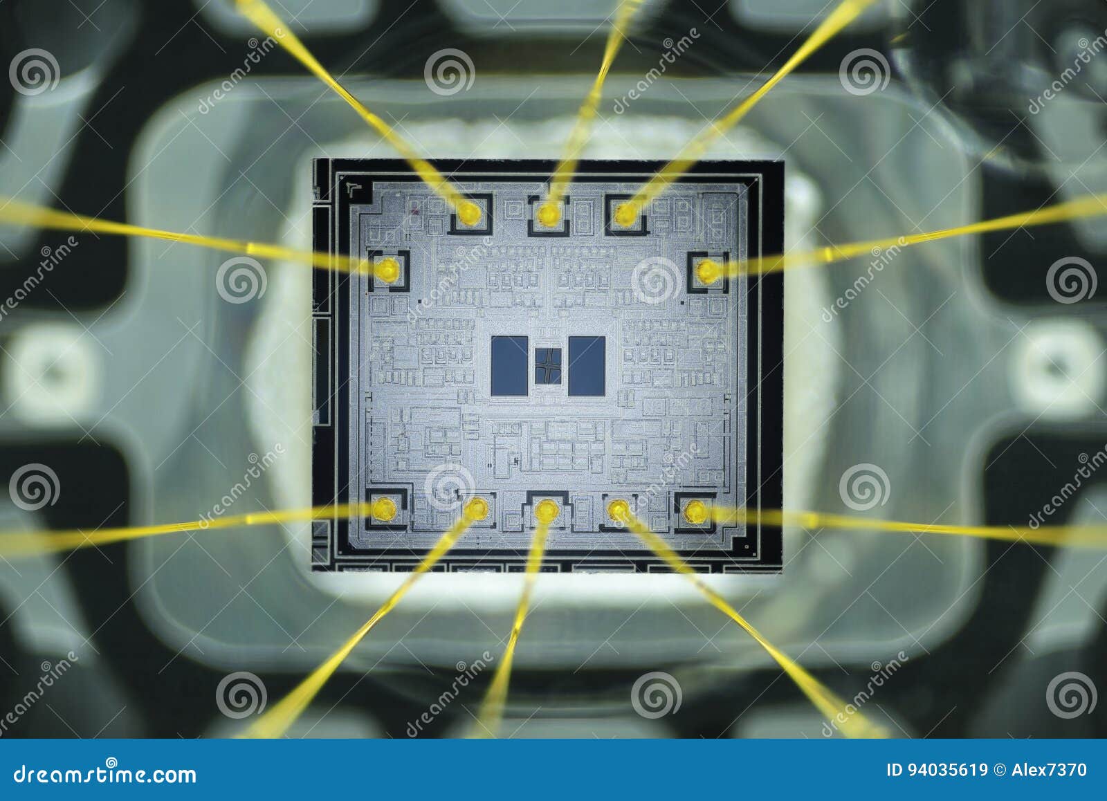 Extreme Close Up of Silicon Micro Chip Stock Image - Image of memory ...