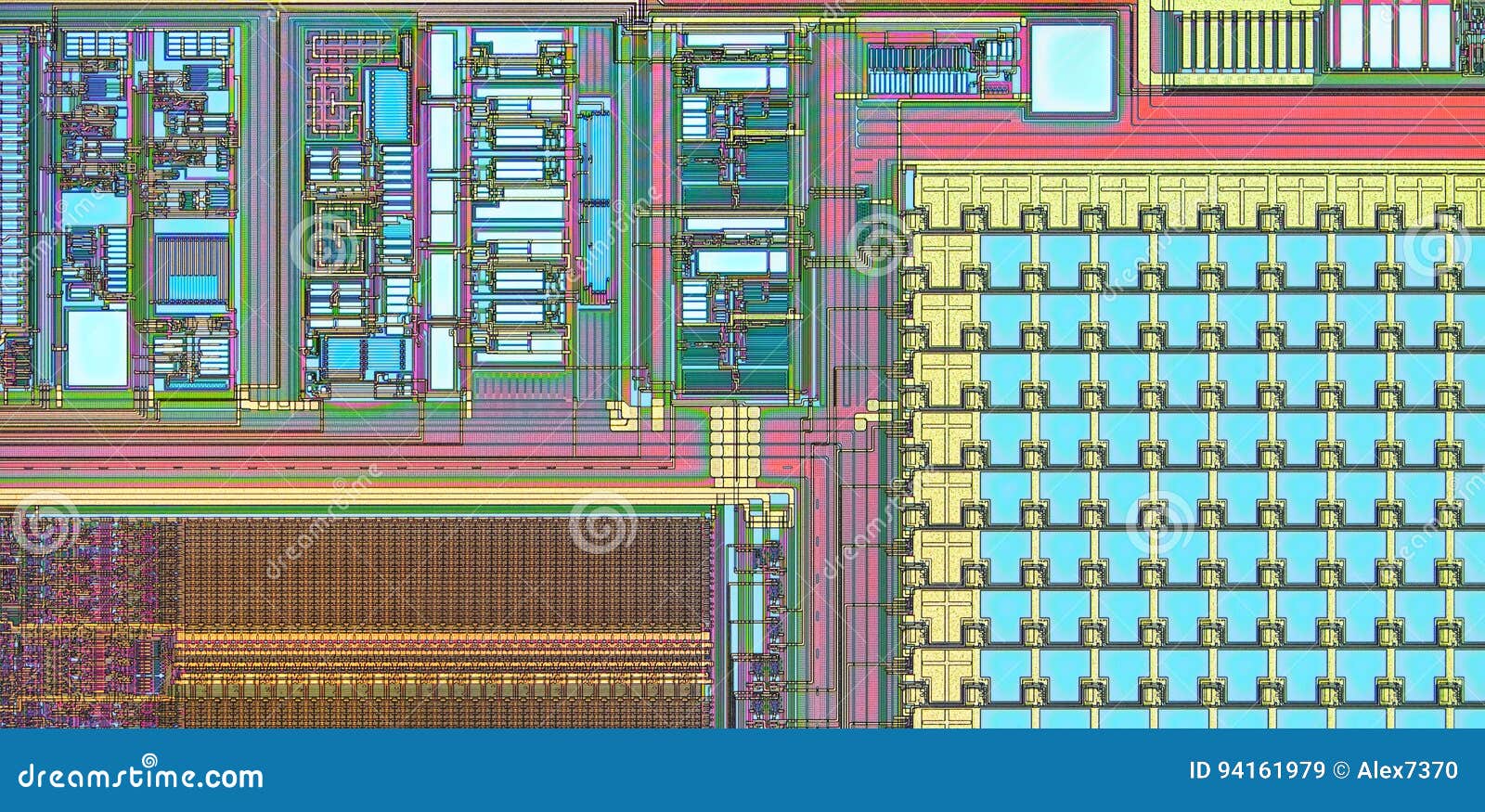 Extreme Close Up of Silicon Micro Chip Stock Image - Image of component ...