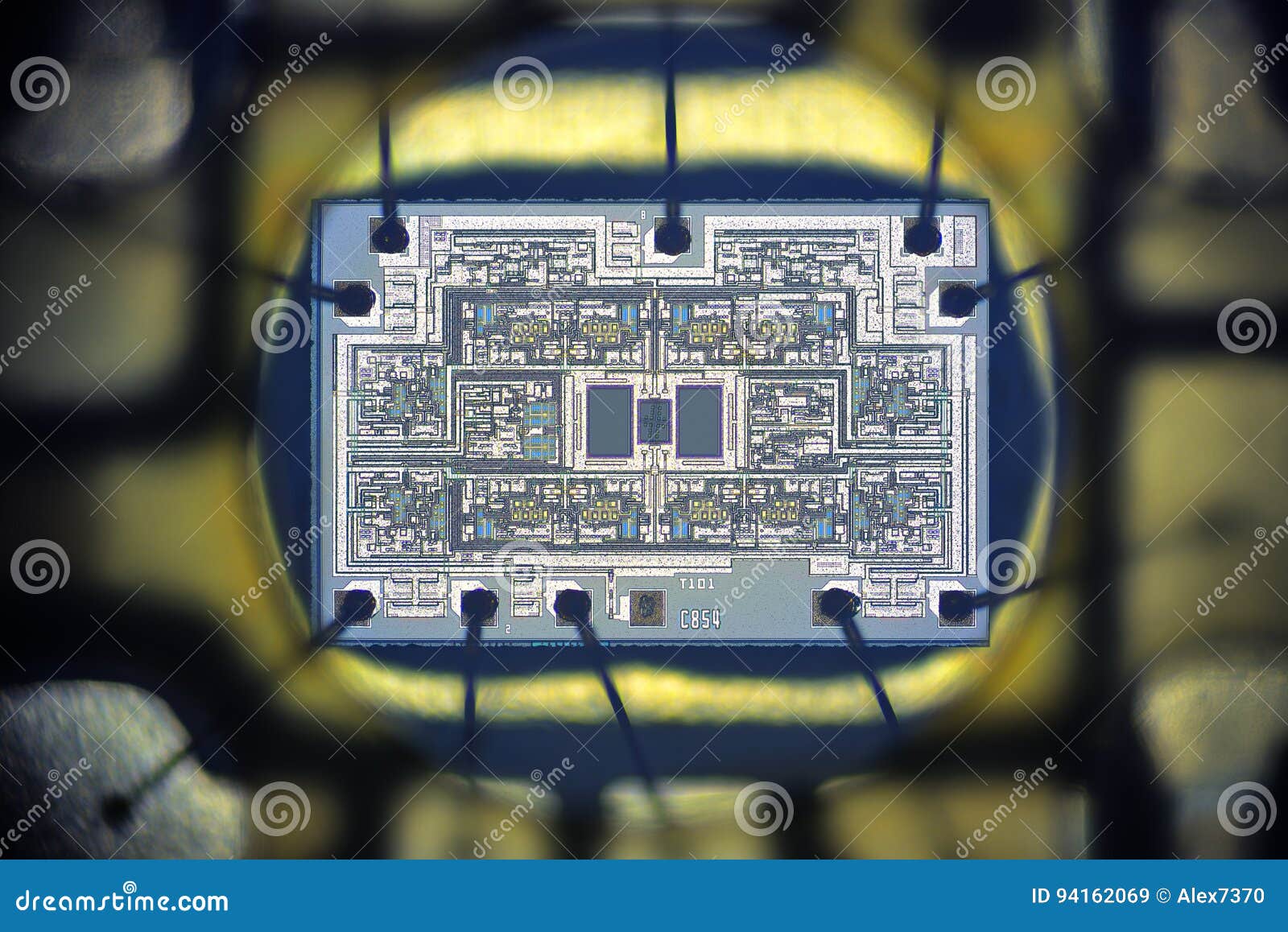Extreme Close Up of Silicon Micro Chip Stock Image - Image of memory ...