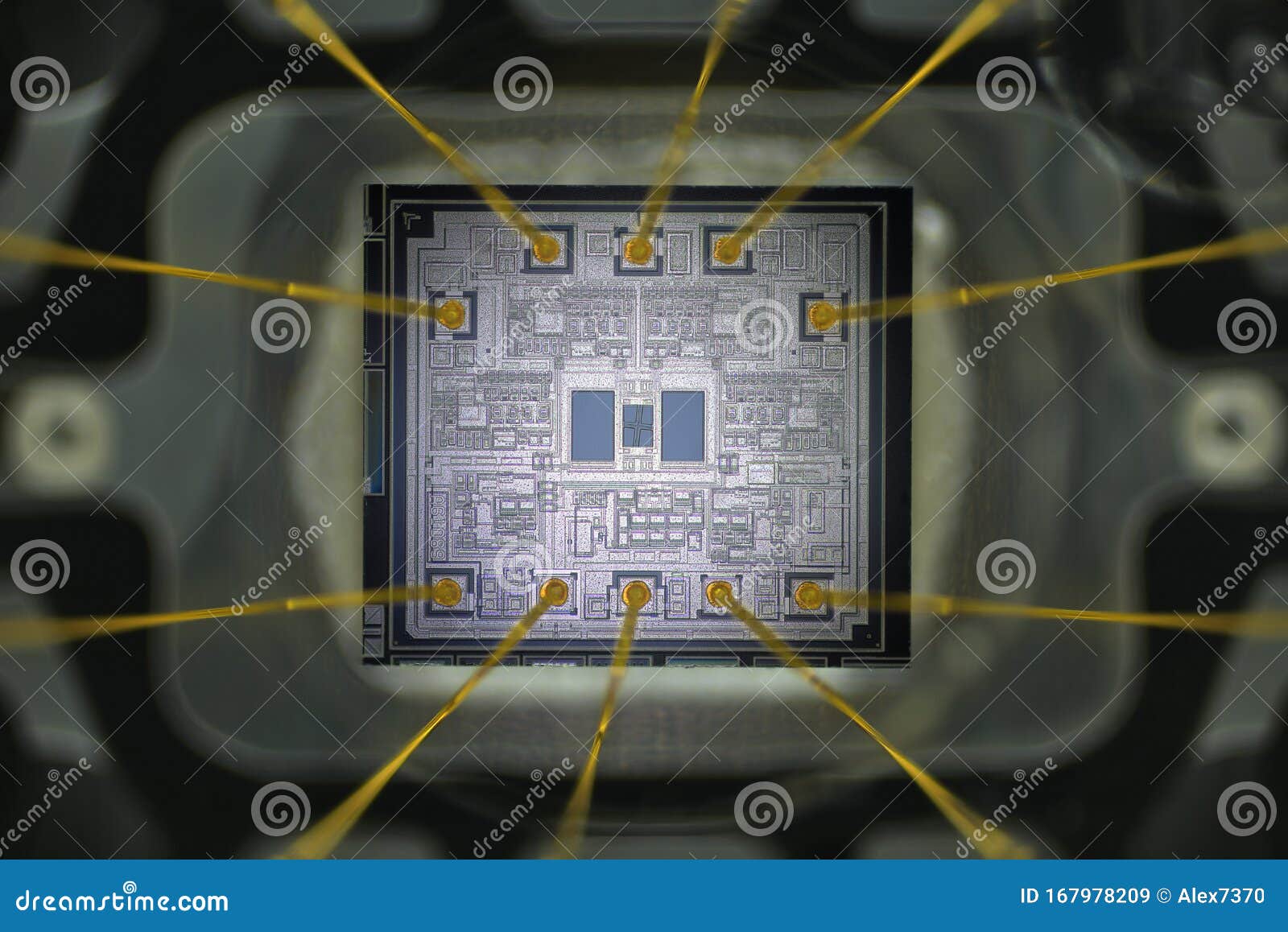 Extreme Close Up of Silicon Micro Chip Stock Image - Image of ...
