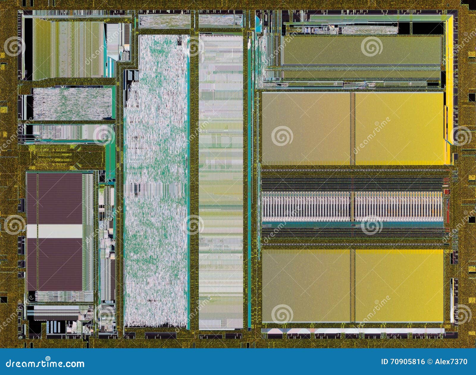 Extreme Close Up of Silicon Microprocessor Chip Stock Photo - Image of ...