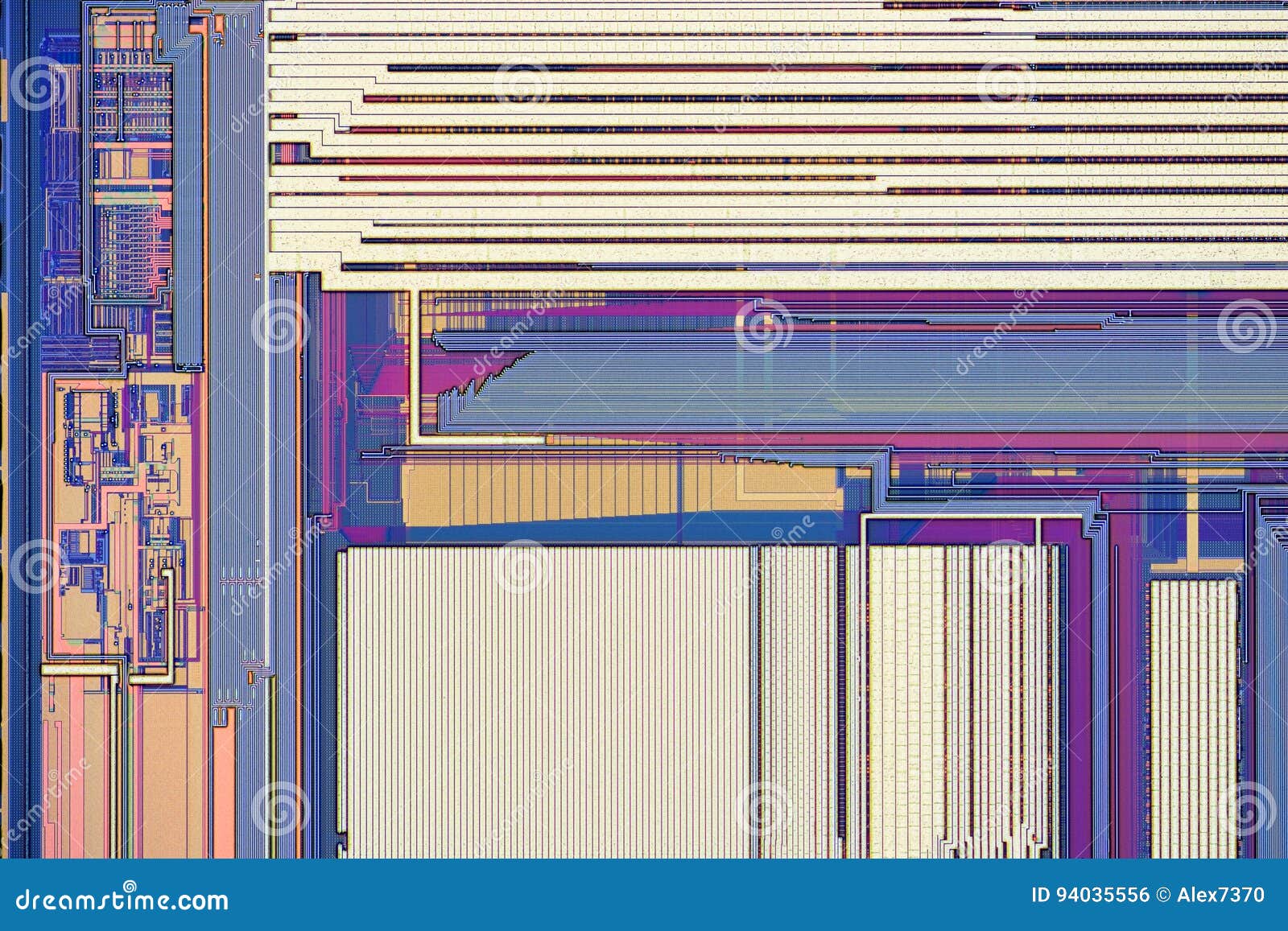 Extreme Close Up of Silicon Microprocessor Chip Stock Photo - Image of ...