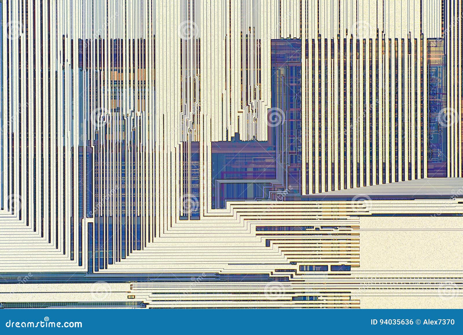 Extreme Close Up of Silicon Microprocessor Chip Stock Photo - Image of ...