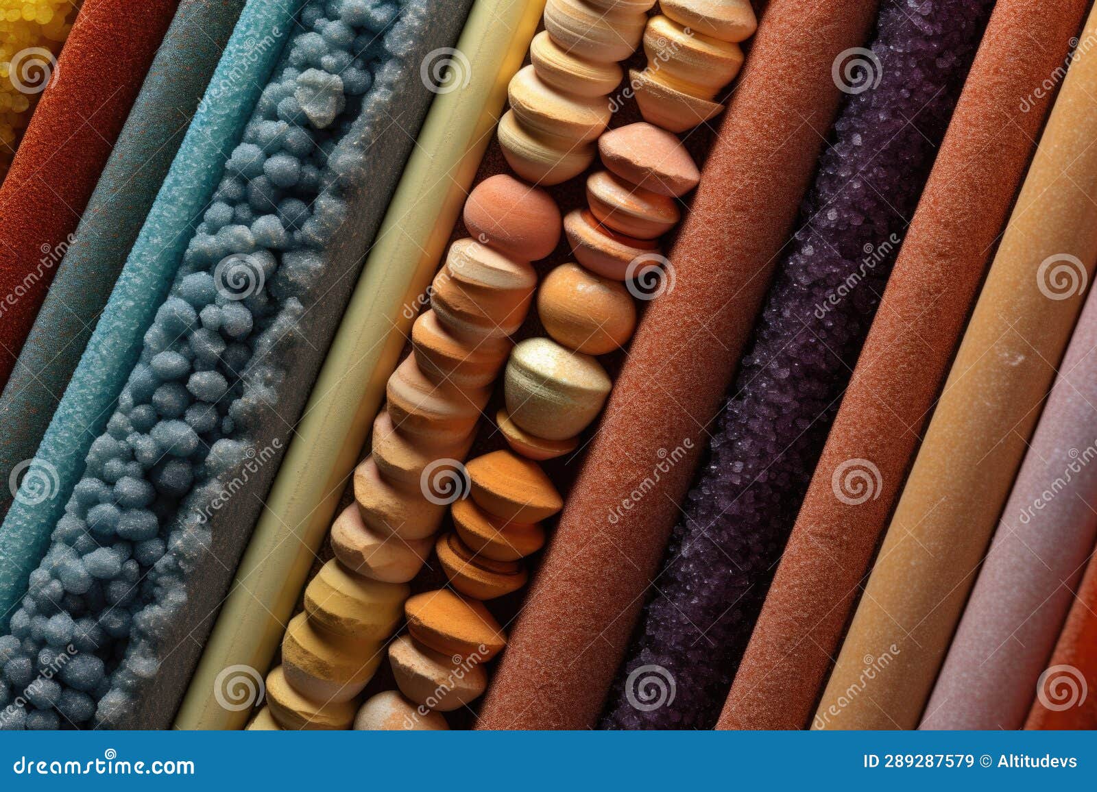 Extreme Close-up of Various Sand Grain Colors Stock Illustration ...