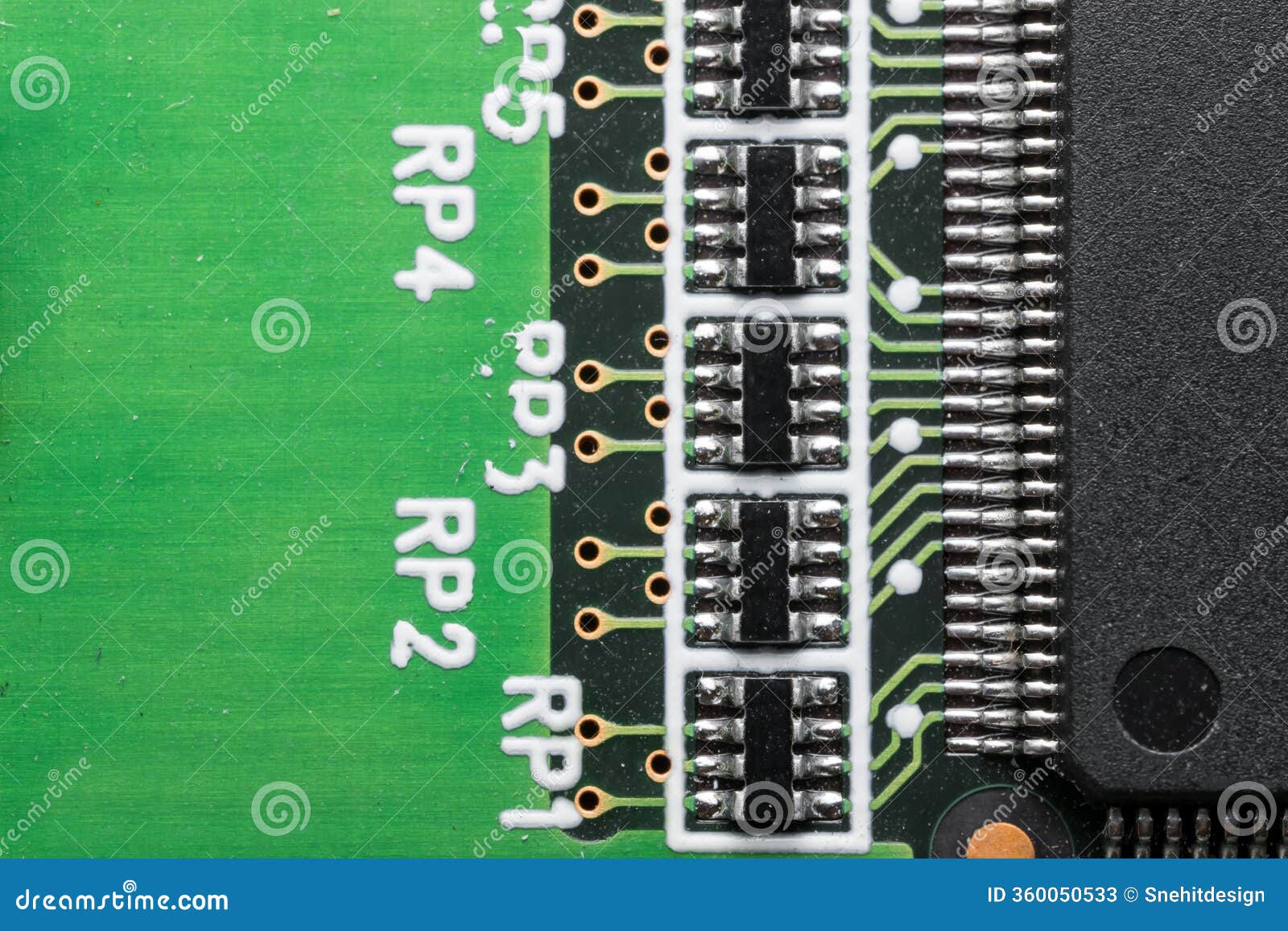 Extreme Close Up View of Flexible Circuit Cable Connector on the ...