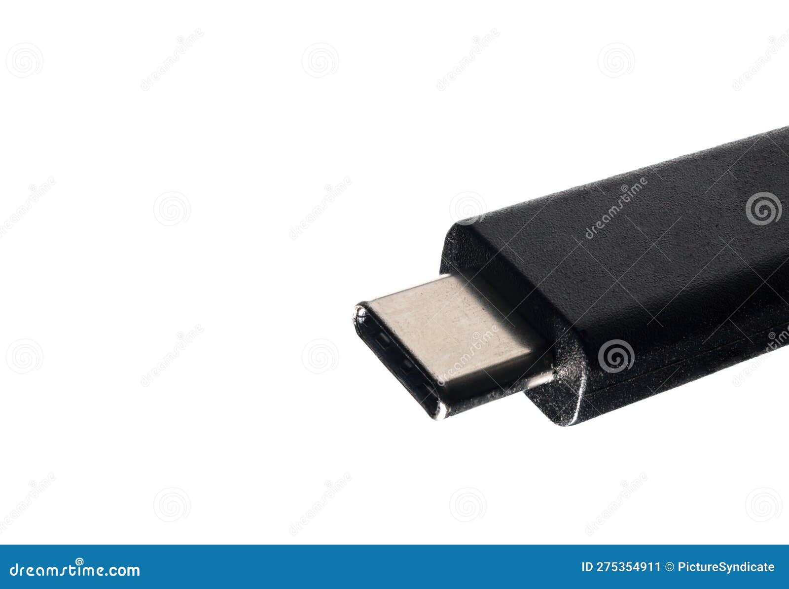 Extreme Closeup Black Usbc Standarized Cellphone Plug Stock Image ...