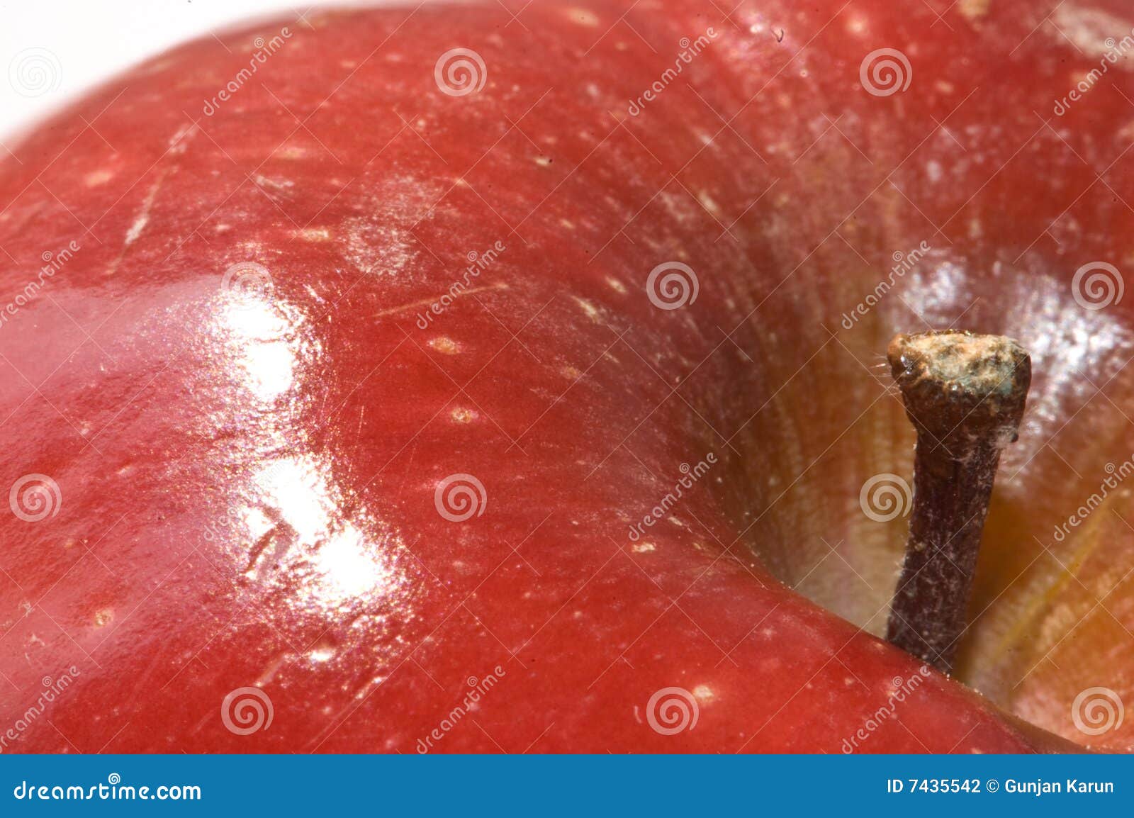 Extreme Closeup of a Bright Red Apple Stock Photo - Image of delicious ...