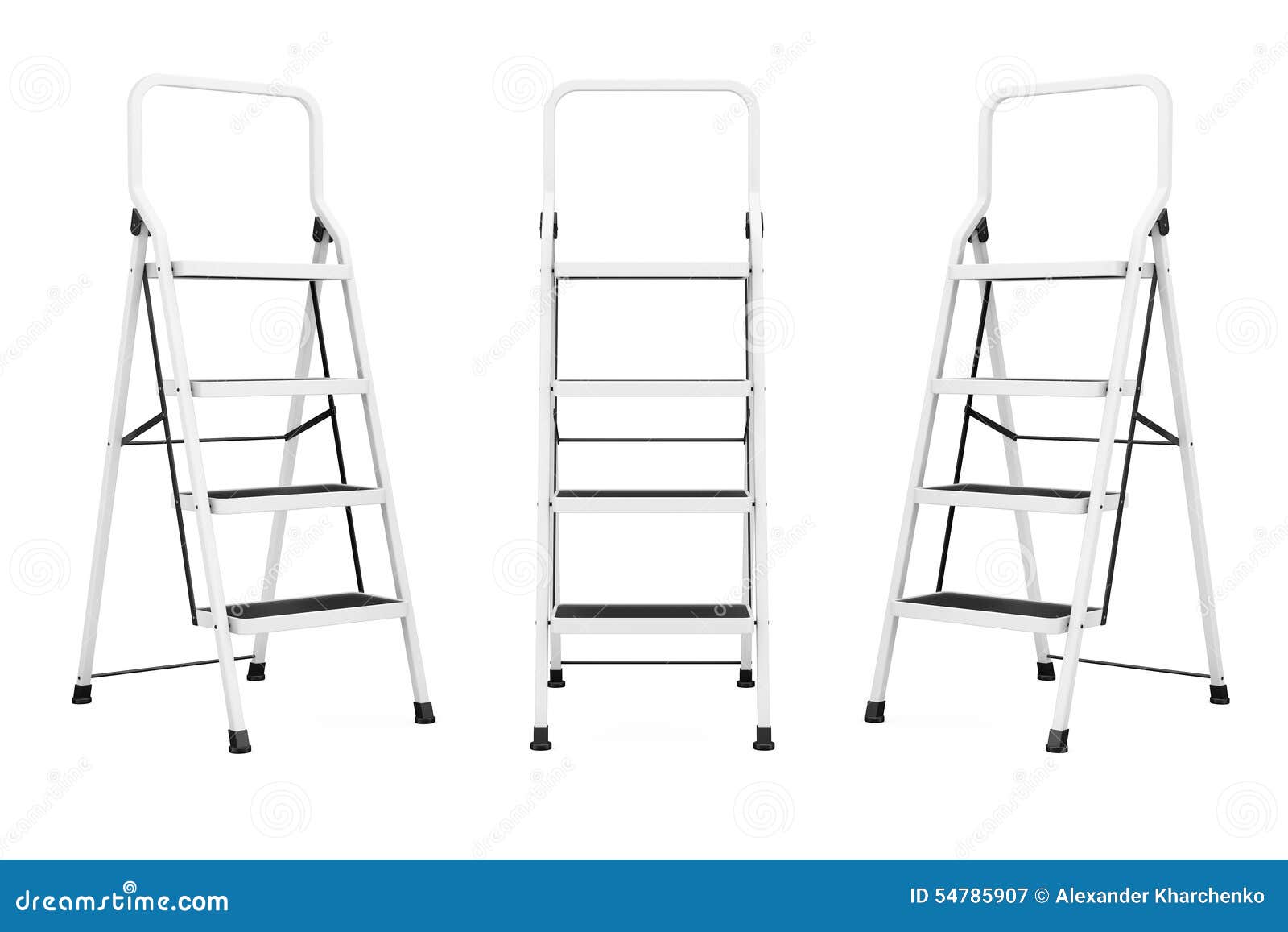 Aluminum Ladders With Different Sizes Royalty-Free Stock Photo ...