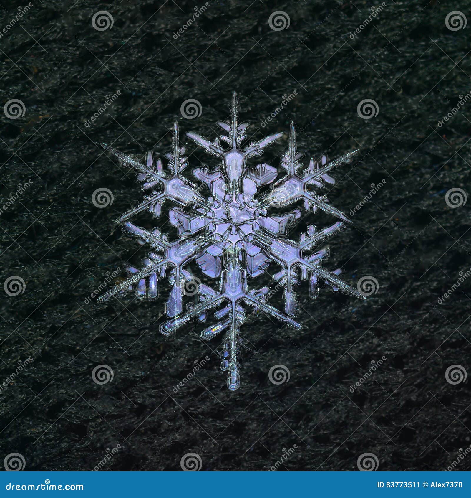 Extreme Closeup of Natural Snowflake Stock Image - Image of crystalline ...