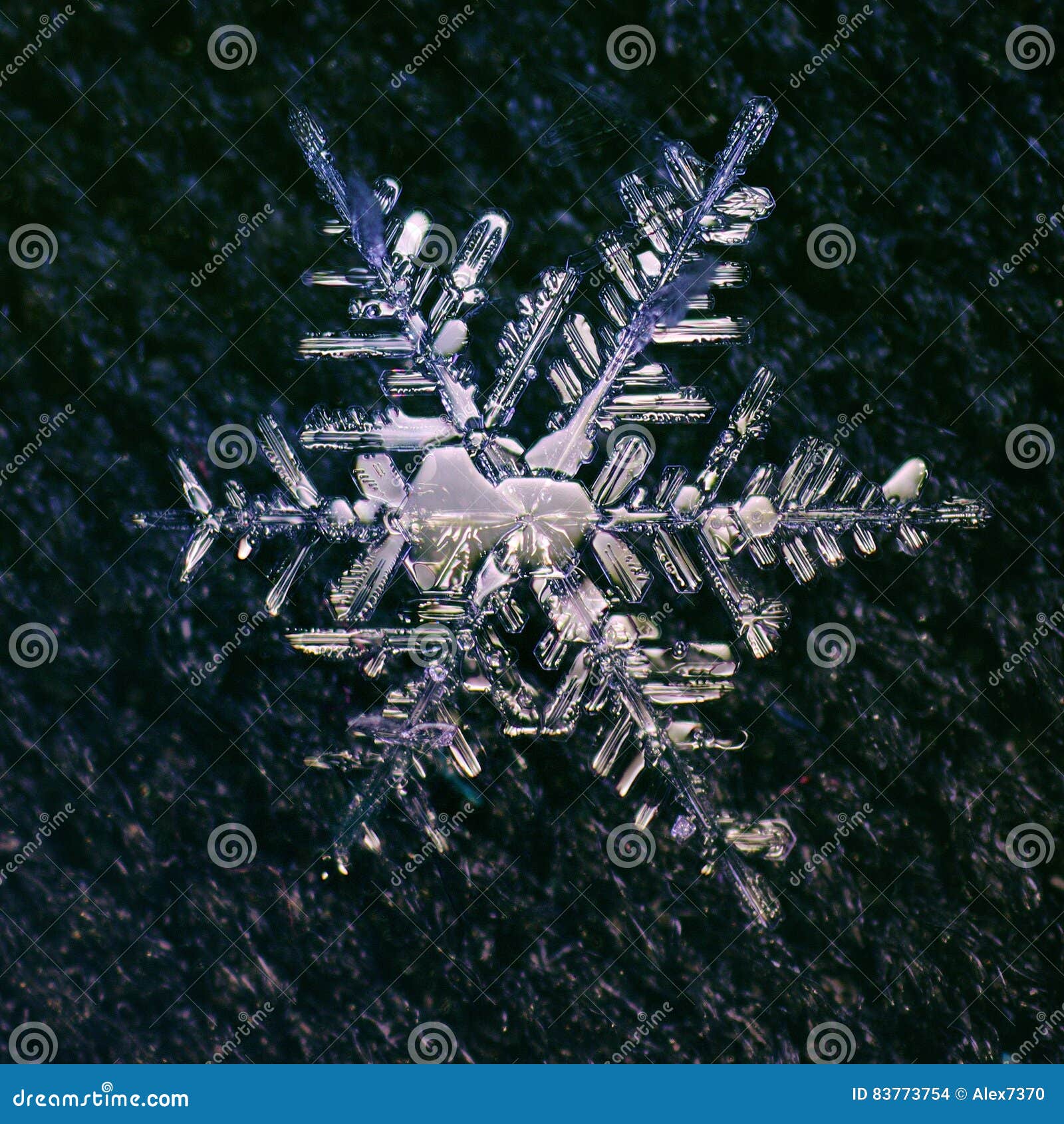 Extreme Closeup of Natural Snowflake Stock Photo - Image of hexagonal ...