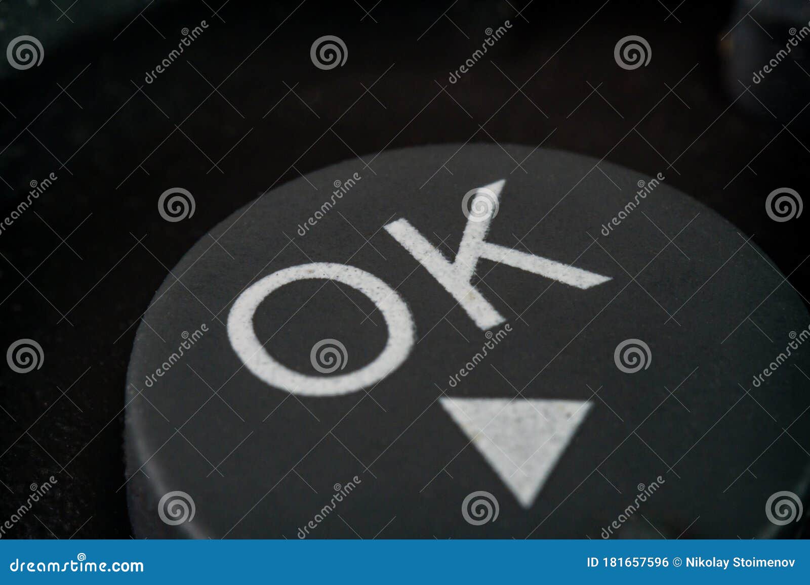 Extreme Closeup of a Ok Button on TV Remote Stock Photo - Image of ...
