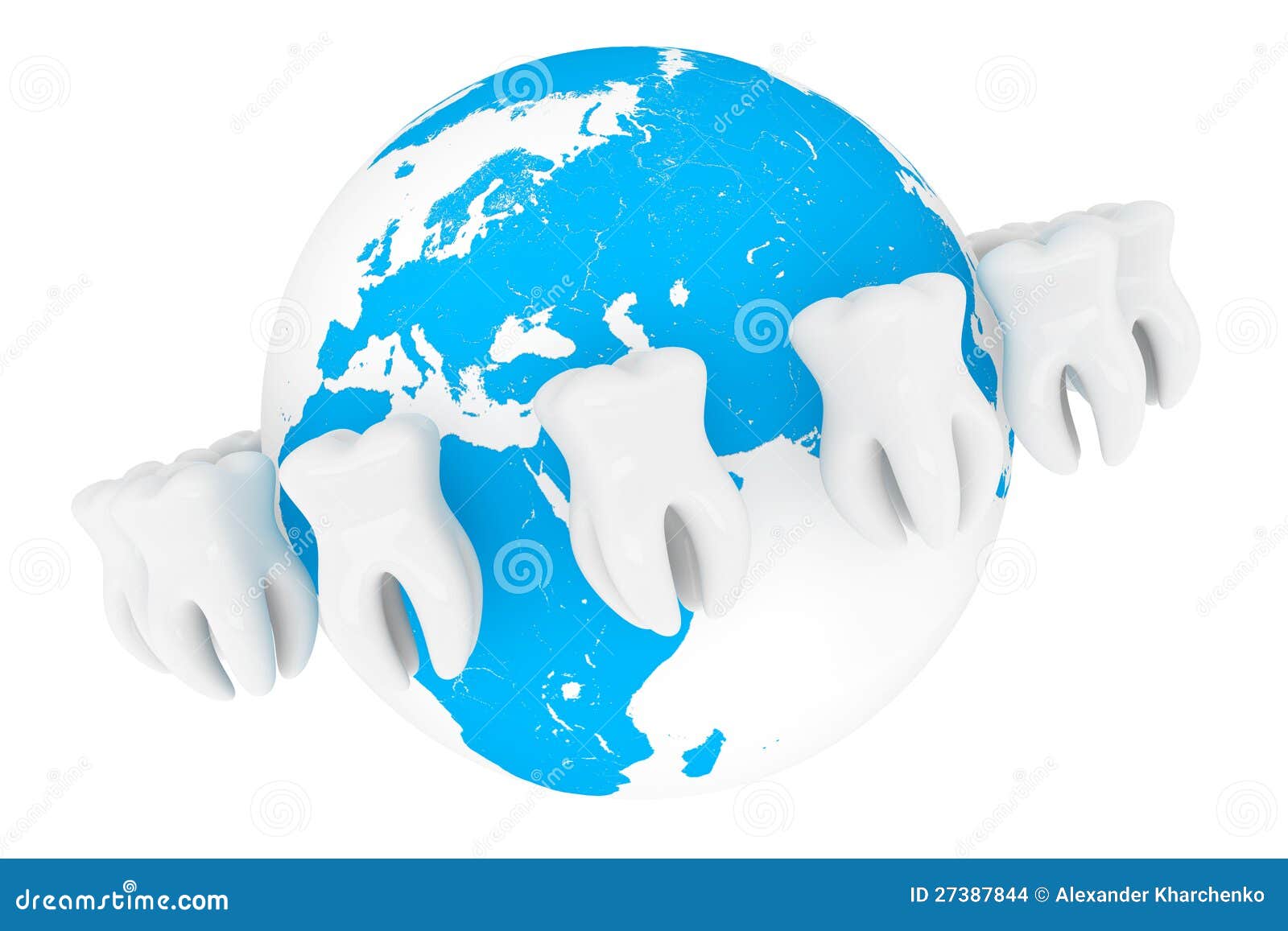 Extreme Closeup Tooth with Globe Stock Illustration - Illustration of ...