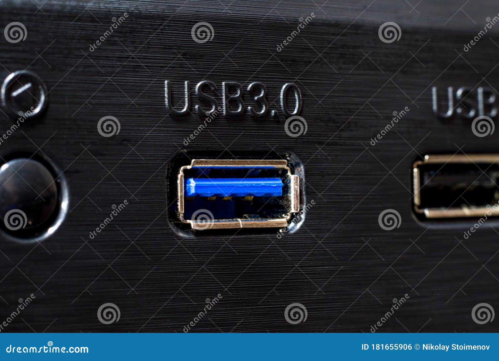 Extreme Closeup of USB 3.0 Port Stock Photo - Image of closeup, power ...