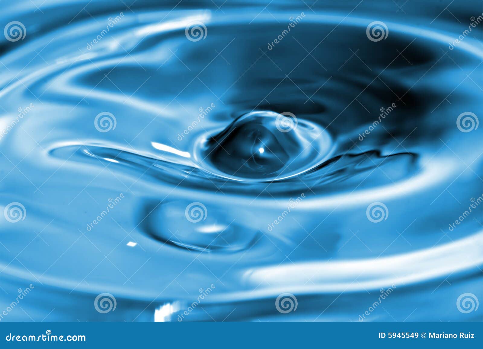 Extreme Closeup of Water Ripple Center Stock Image - Image of bath ...