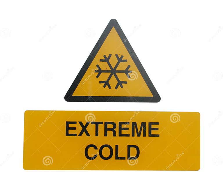 Extreme cold warning sign stock image. Image of extreme - 1037799