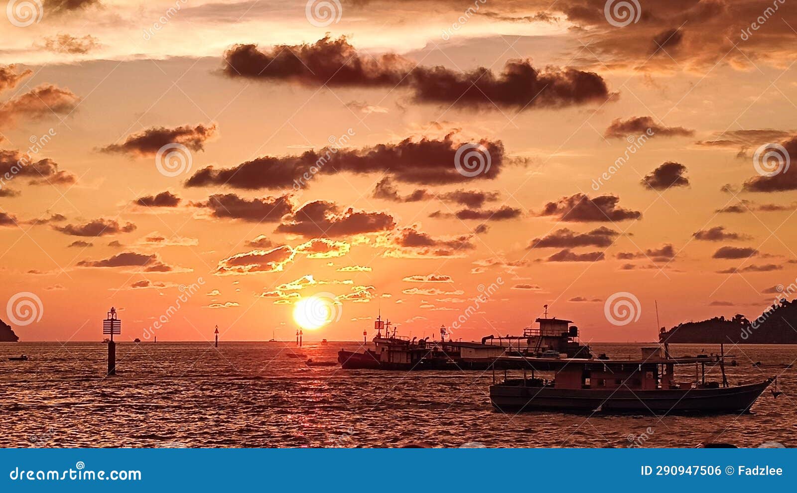 Extreme Color of Sunset in Borneo Stock Photo - Image of sunset ...